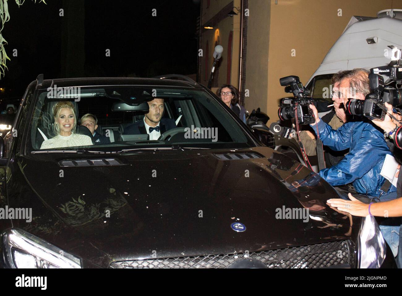 birthday party of Francesco Totti. In the picture: Francesco and Ilary ...