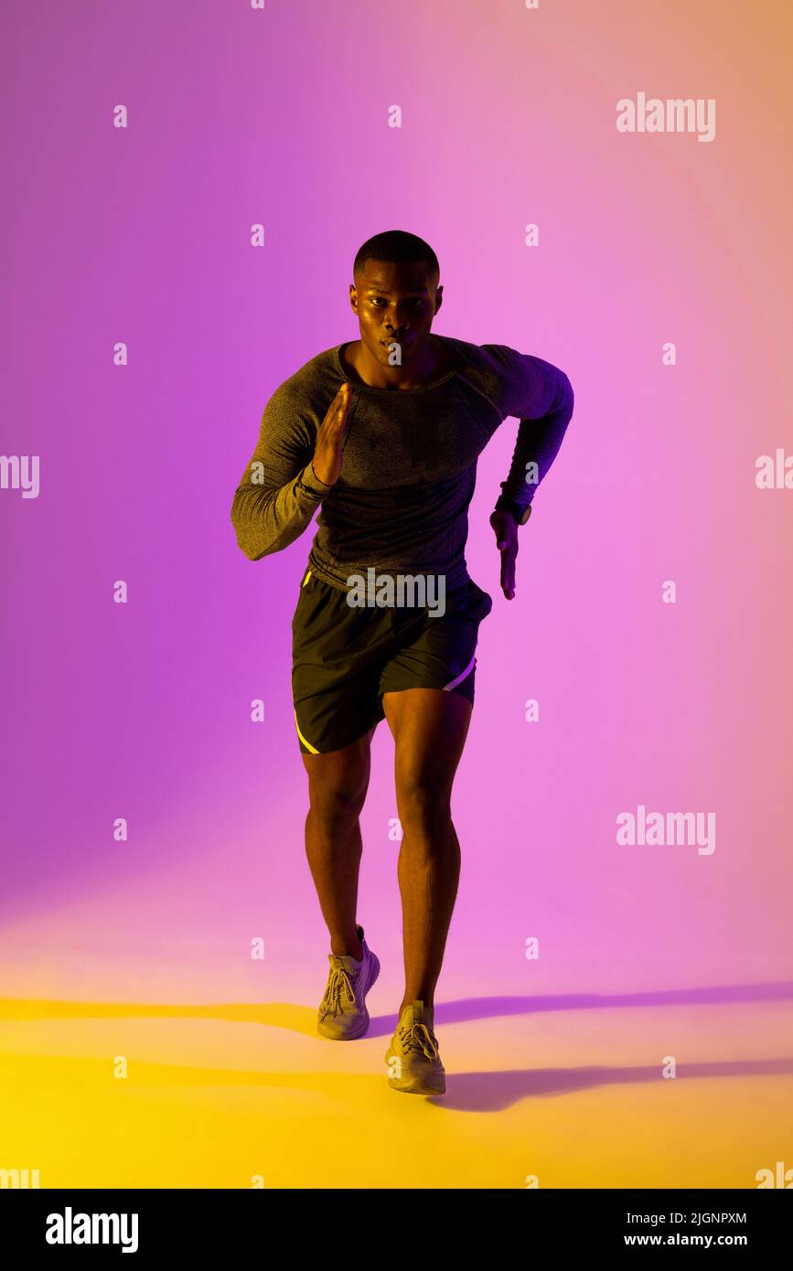 African american male runner sportswear hi-res stock photography and ...