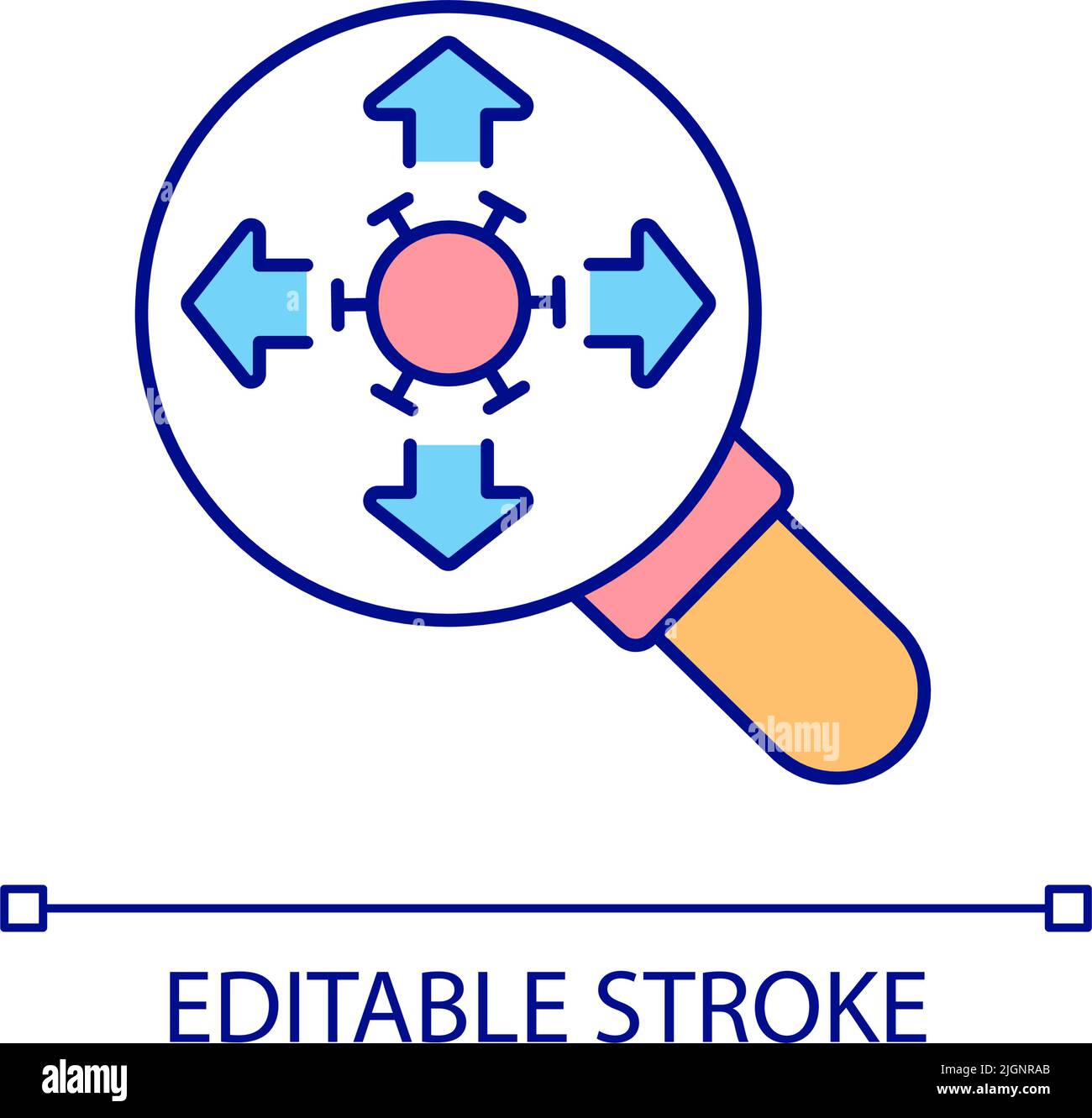 Monitor virus spreading RGB color icon Stock Vector Image & Art - Alamy