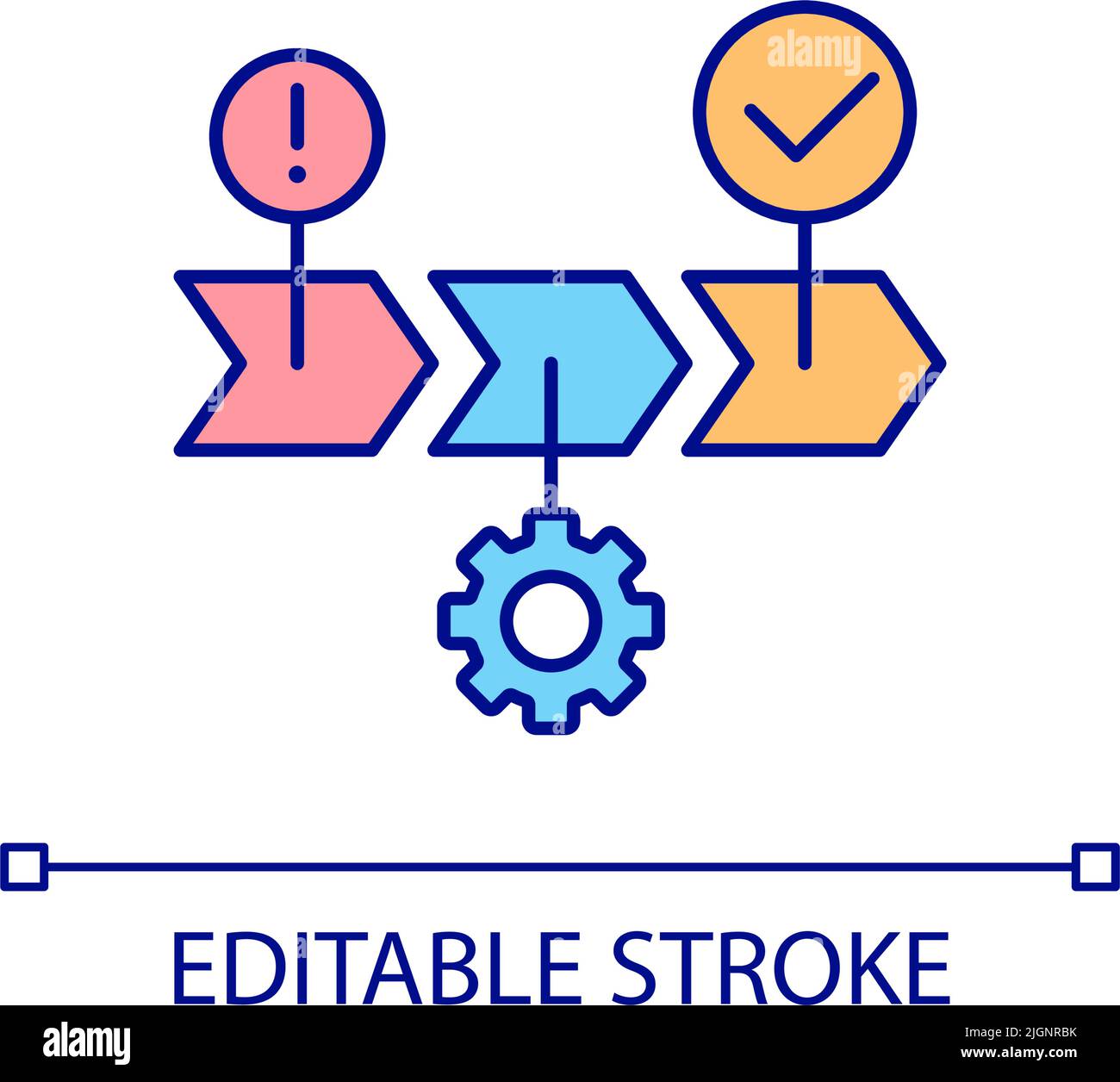 Process stages RGB color icon Stock Vector Image & Art - Alamy