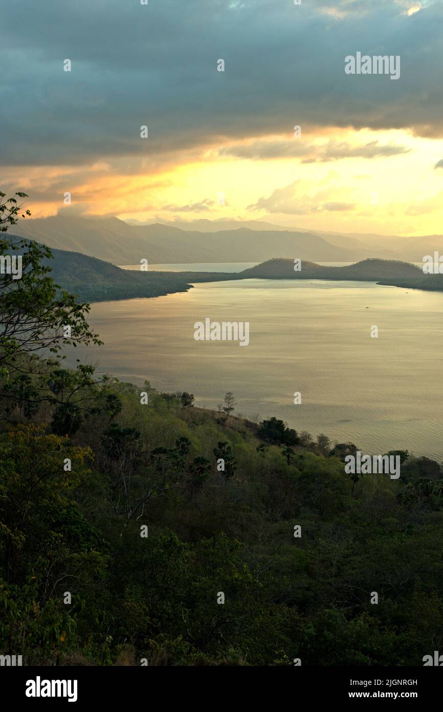 Waitenga Bay and northern coast of Lembata Island in Lembata, East Nusa ...