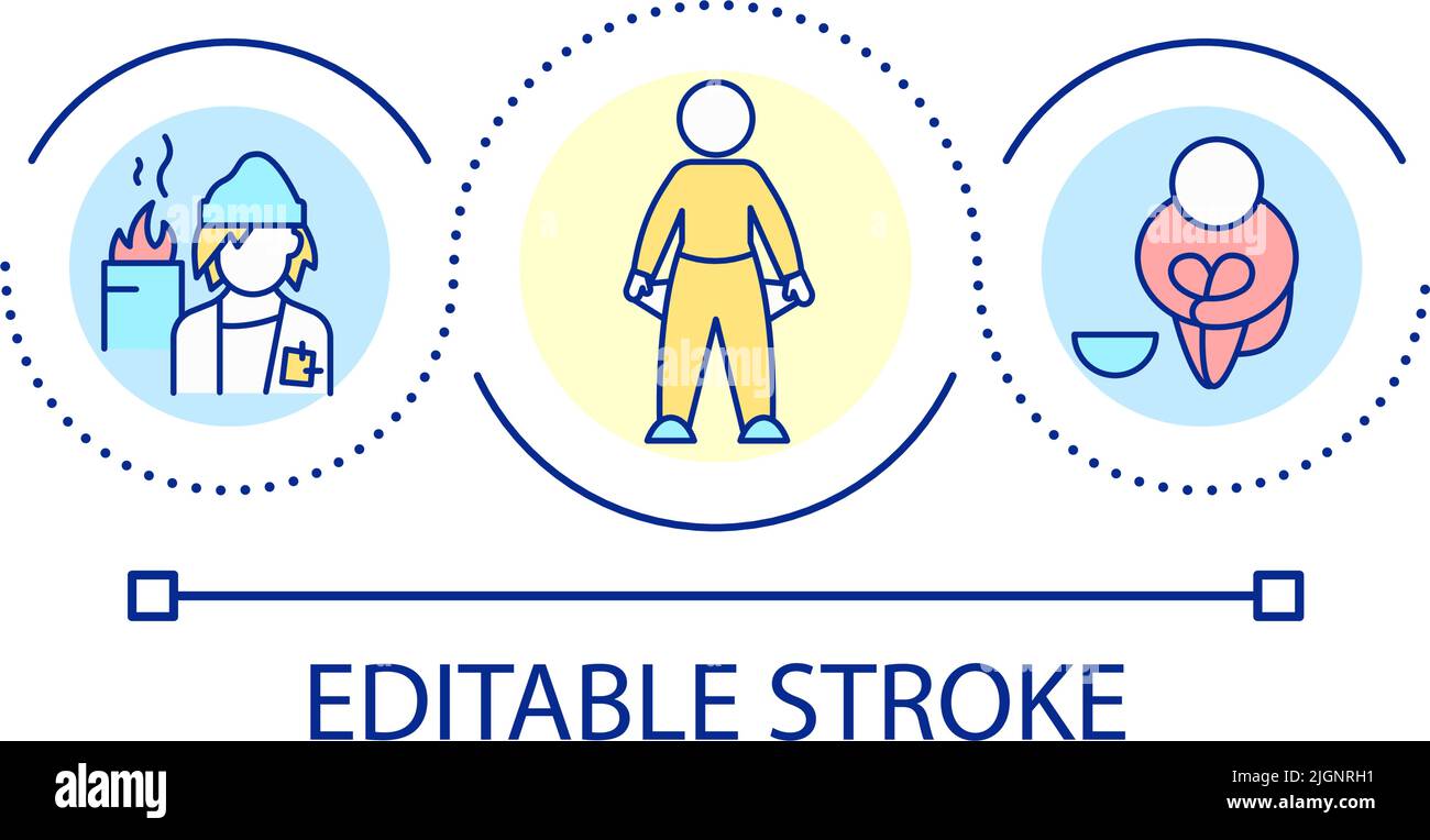 Poverty problem loop concept icon Stock Vector Image & Art - Alamy