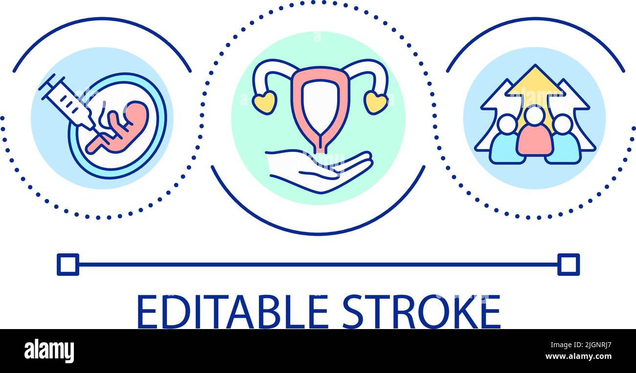 Fertility treatment loop concept icon Stock Vector Image & Art - Alamy