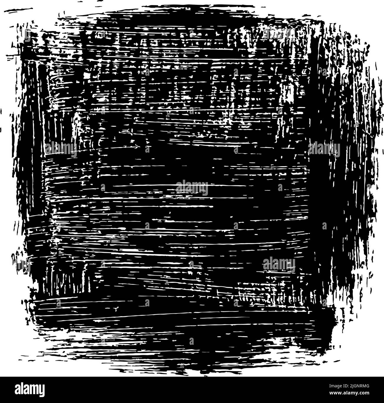 Black rough edge box isolated on white background Stock Vector Image ...