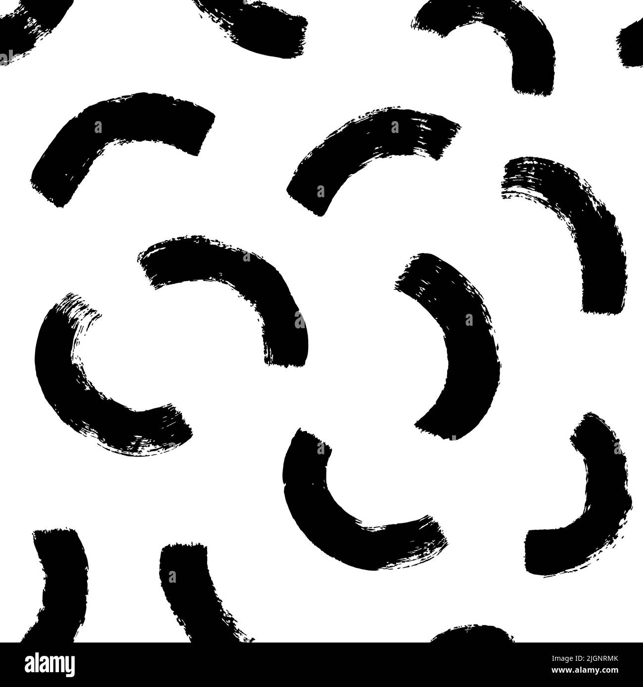 Semi circles brush strokes vector seamless pattern Stock Vector Image ...