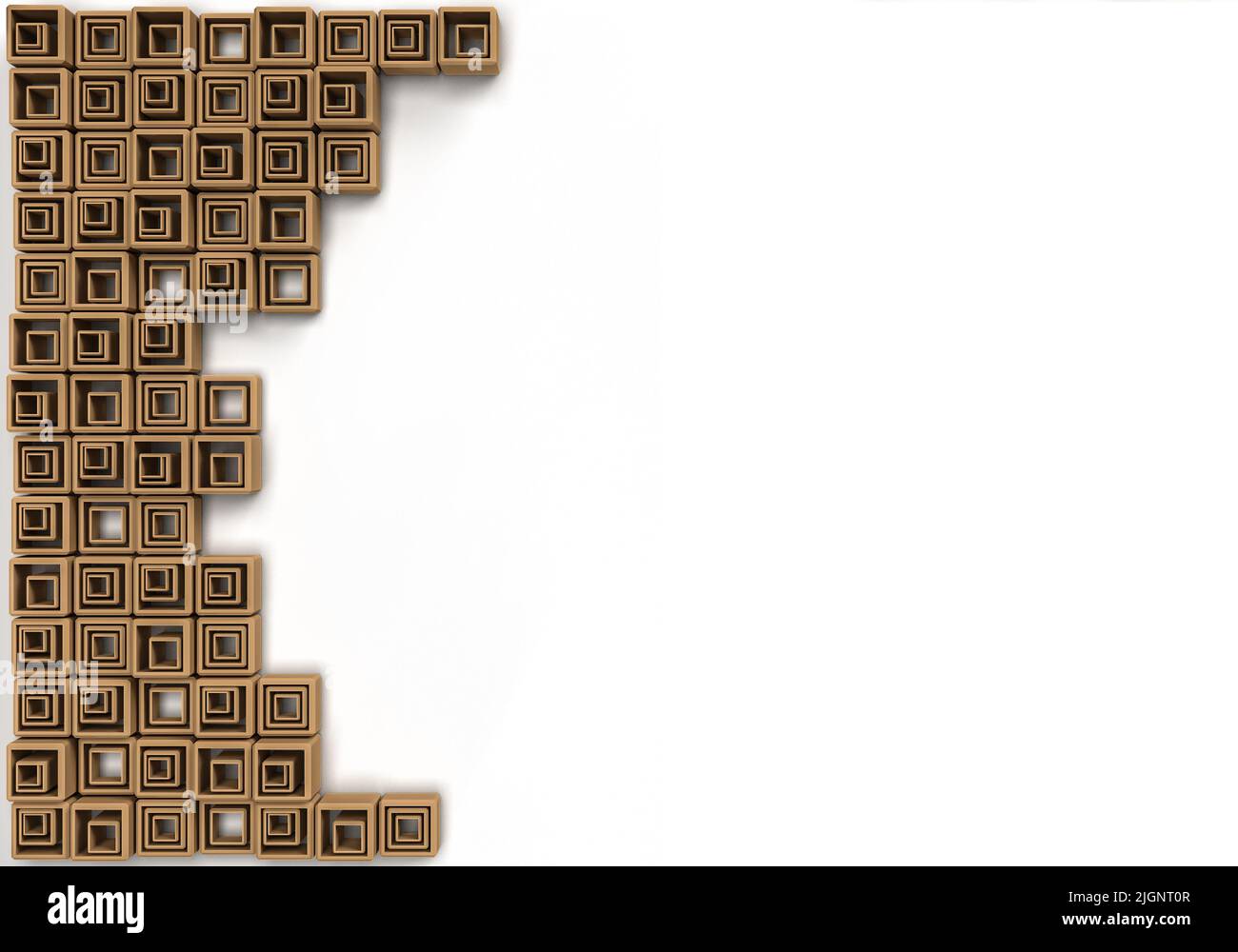 A 3d rendering image of wooden bubic on white background Stock Photo ...