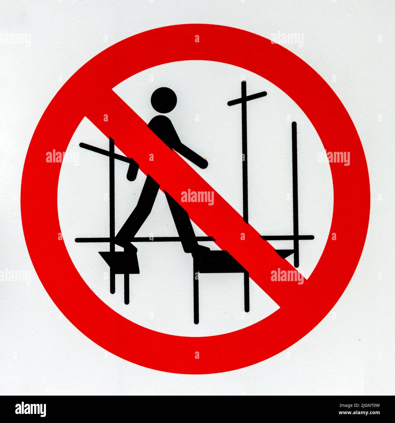 Scaffolding prohibition circle hi-res stock photography and images - Alamy