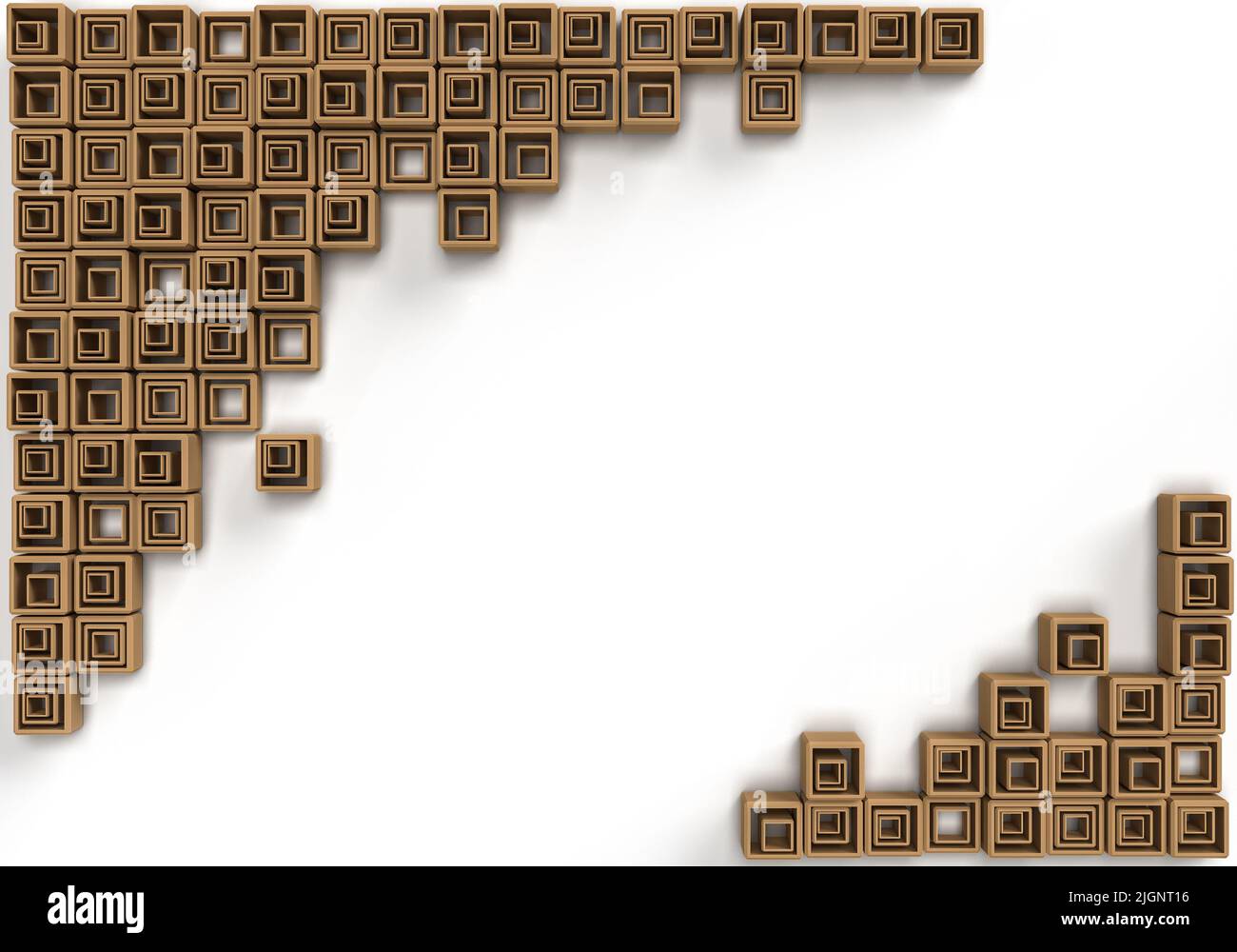 A 3d rendering image of wooden bubic on white background Stock Photo ...