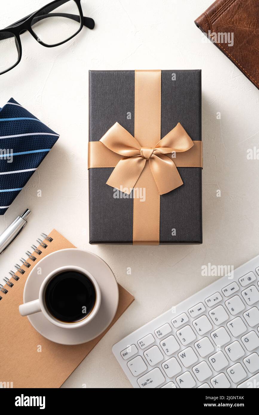 Father's day gift idea background design concept with gift box on ...