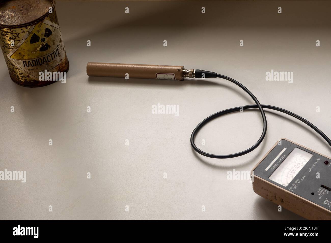 Hand-held radiation survey instrument detecting radioactive material in ...