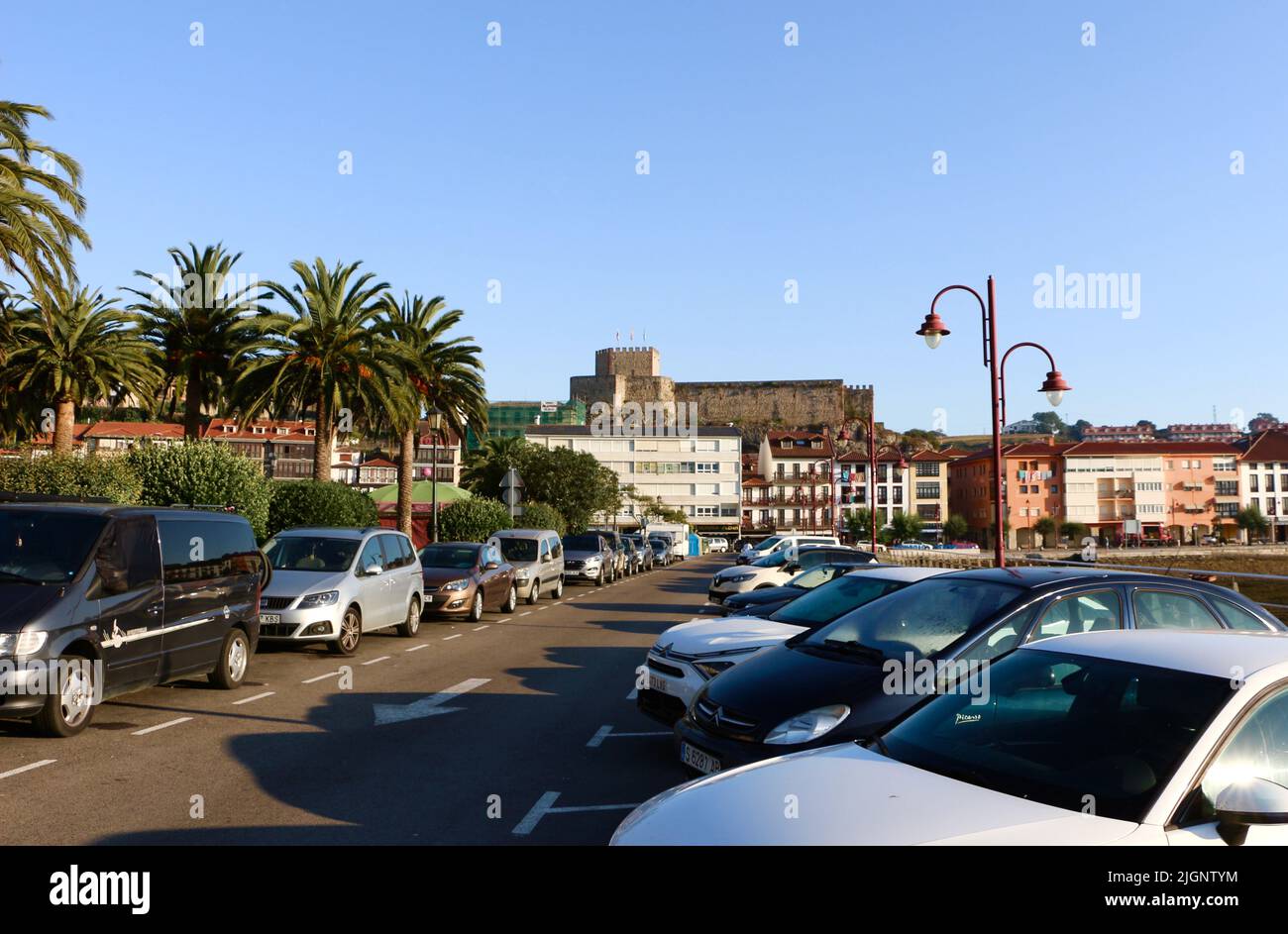 Castillo del Rey Spanish castle on a hilltop in the north coast Spanish ...