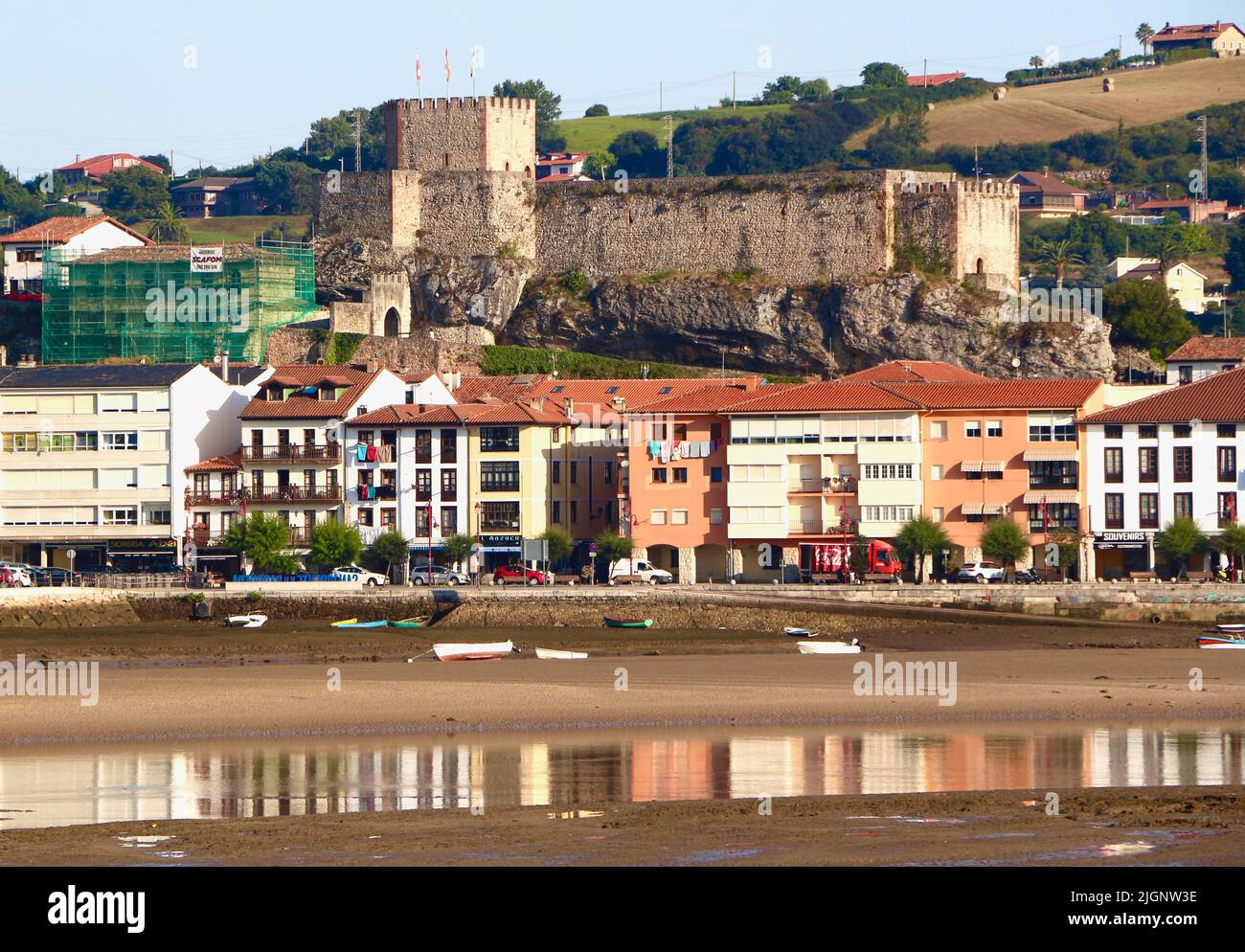 Castillo del Rey Spanish castle on a hilltop in the north coast Spanish ...