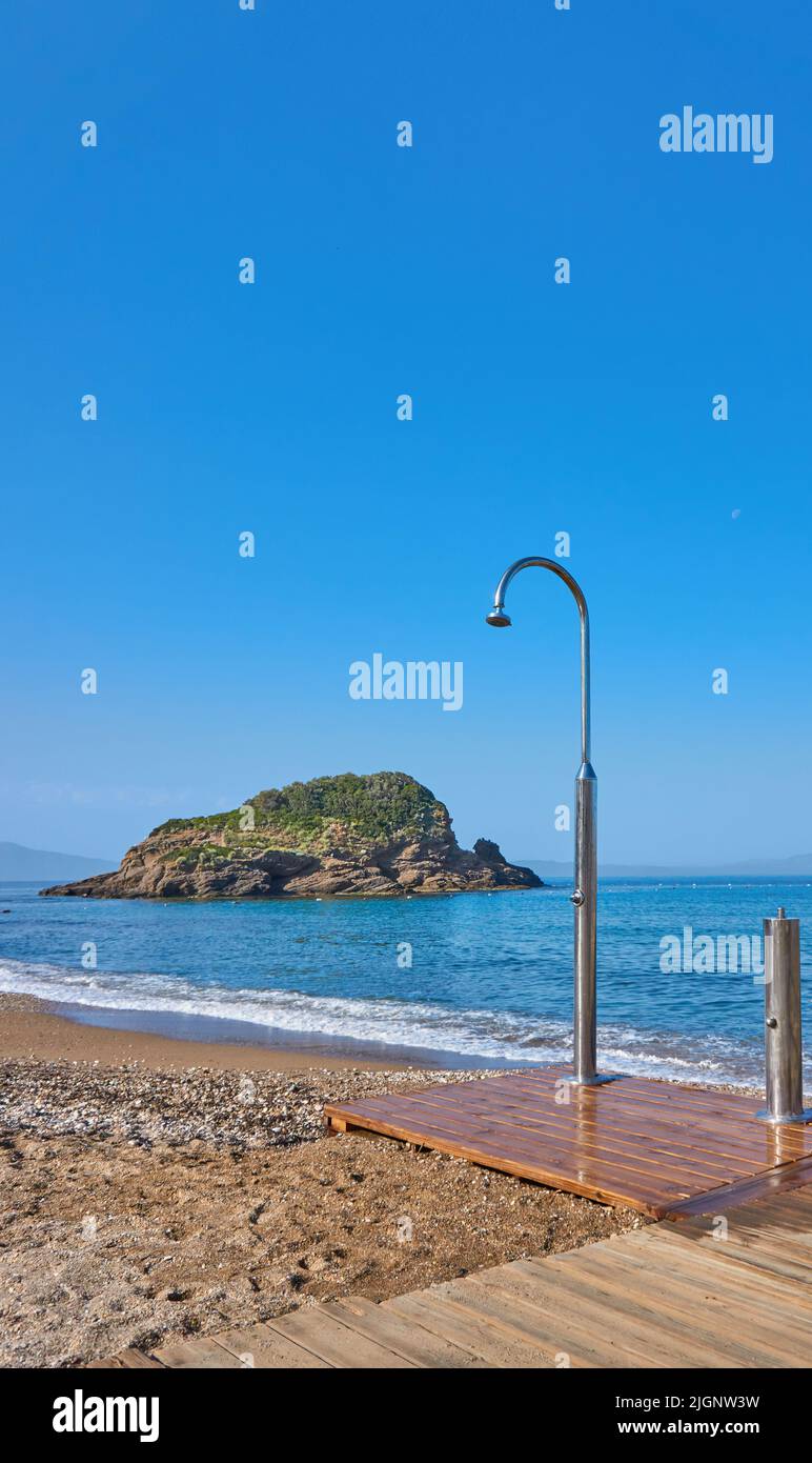 Summer shower on the beach Stock Photo - Alamy