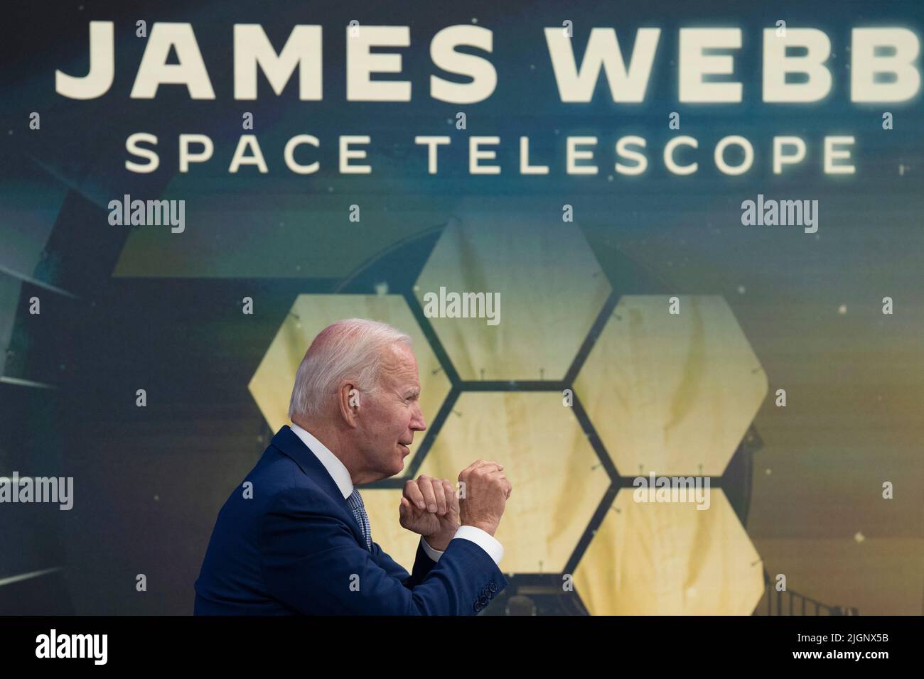 United States President Joe Biden receives a briefing from National ...