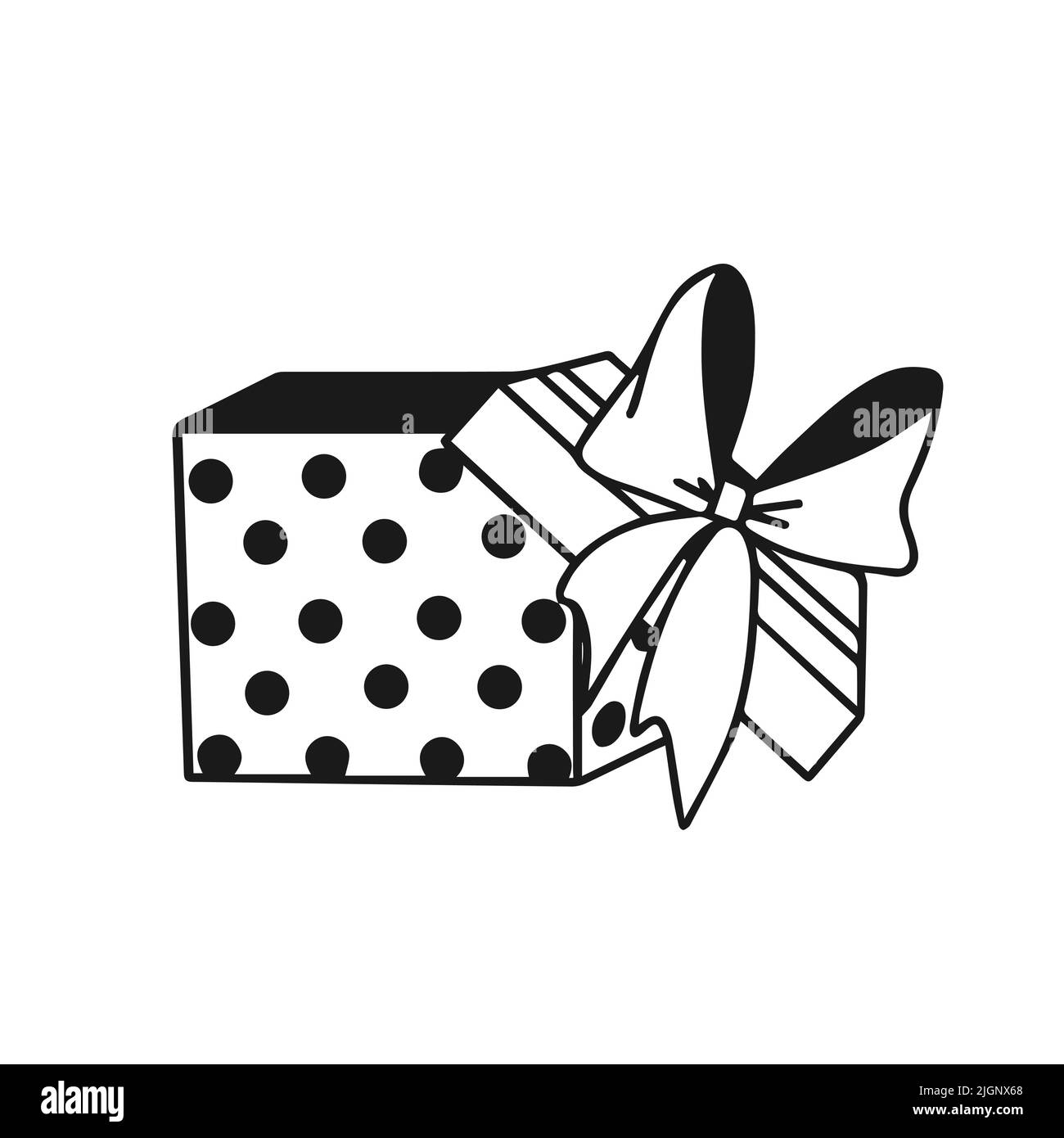 White gift box dots Stock Vector Images - Alamy