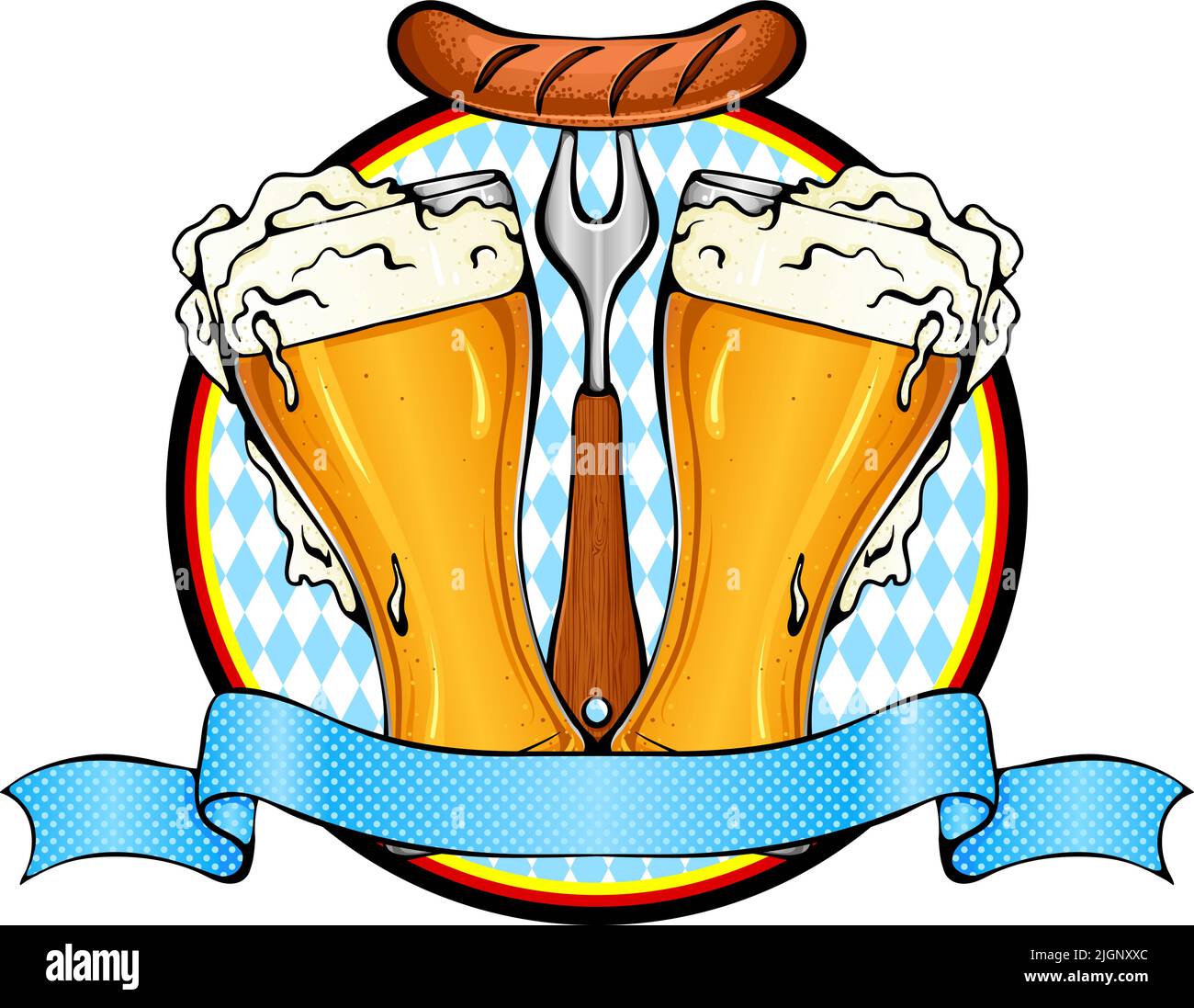 Two color beer party Stock Vector Images - Alamy
