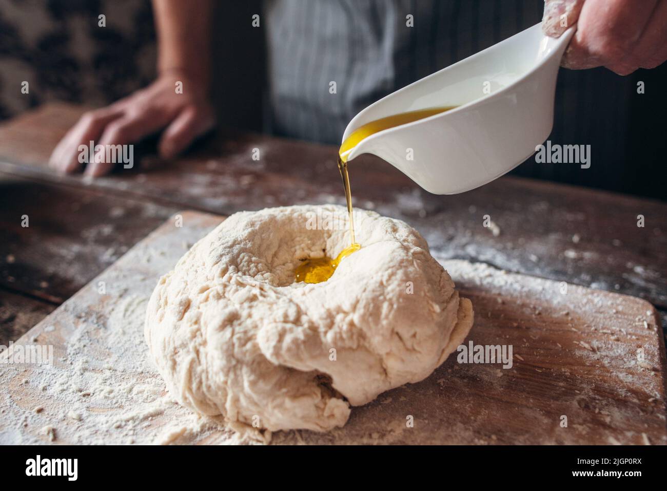 Adding olive oil egg hi-res stock photography and images - Alamy