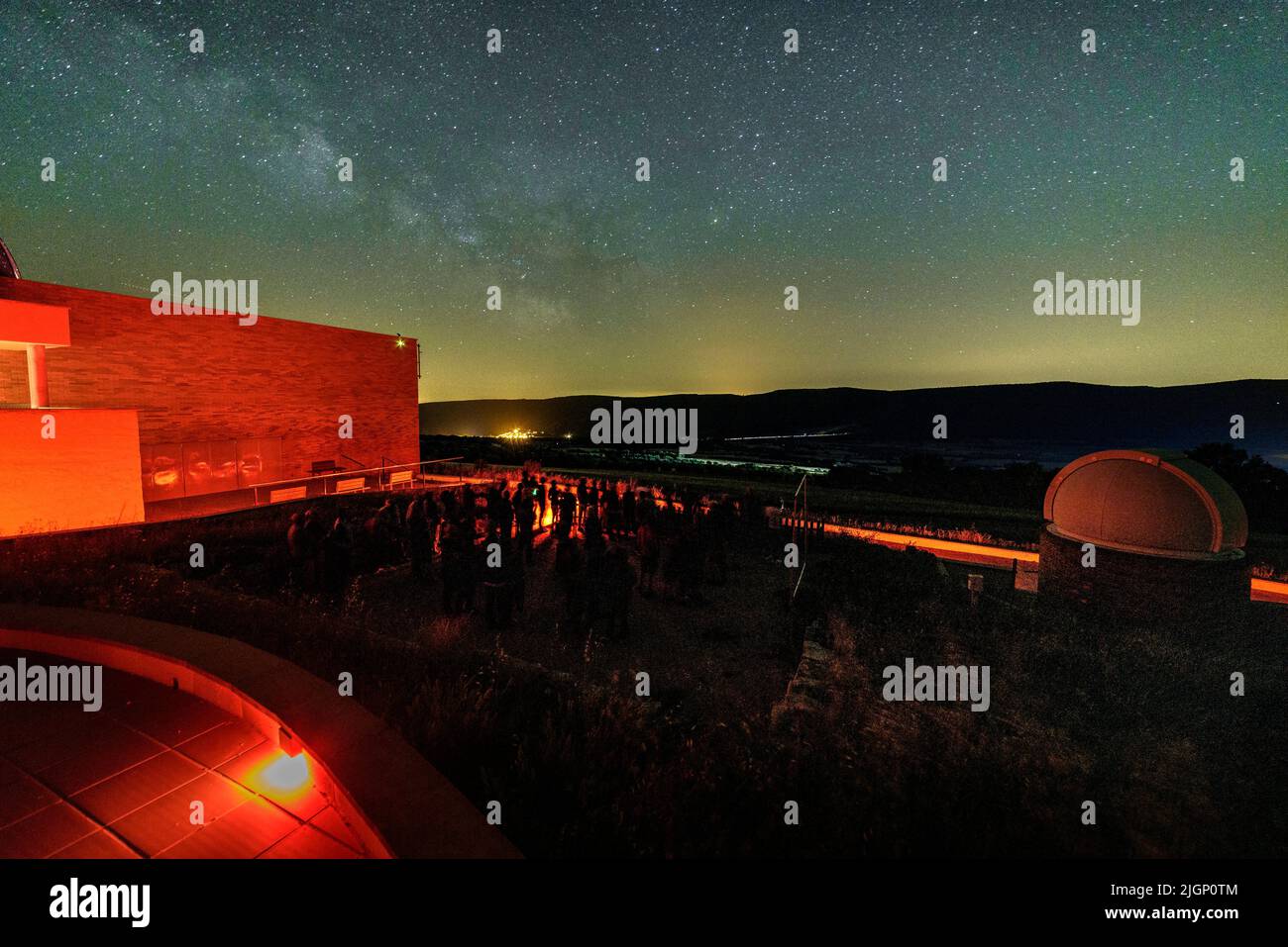 Montsec Astronomical Observatory at night during an astronomical ...