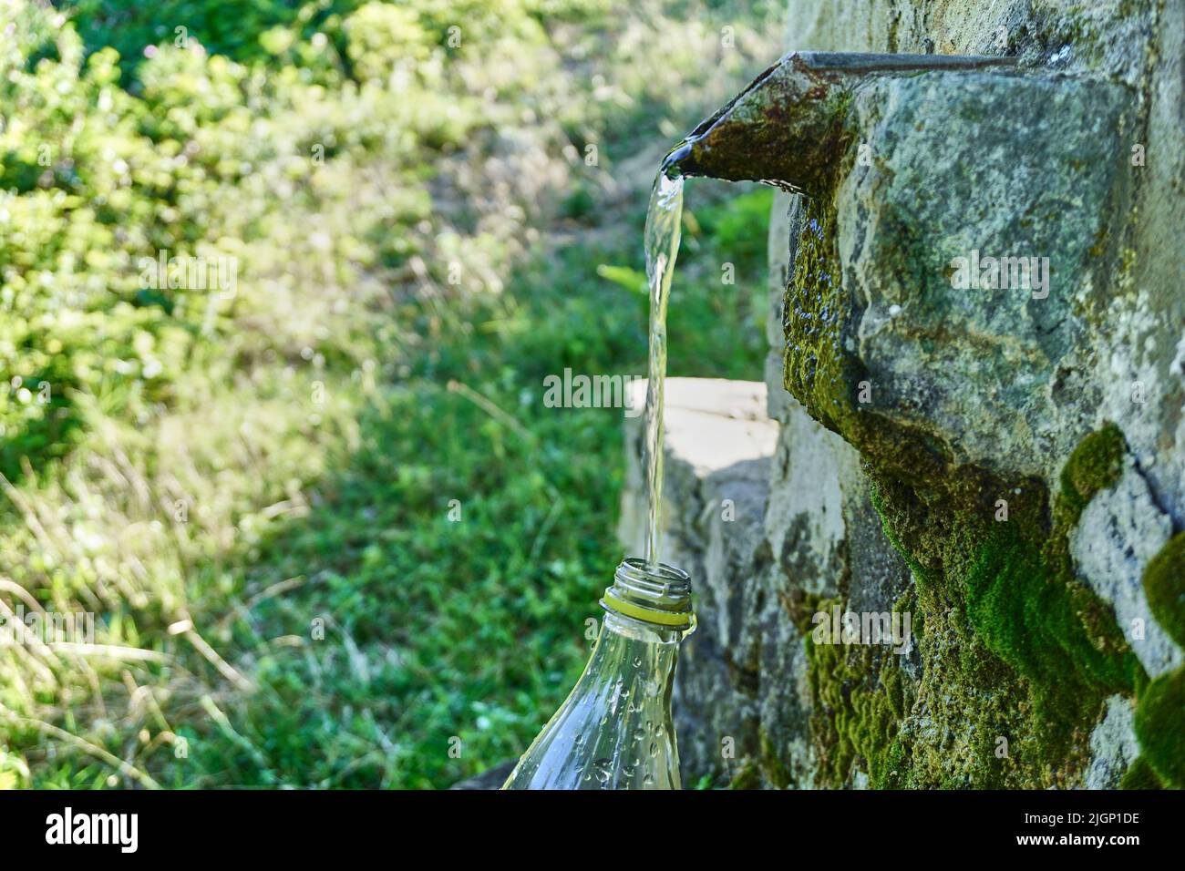 Healthy and fresh natural spring water Stock Photo - Alamy