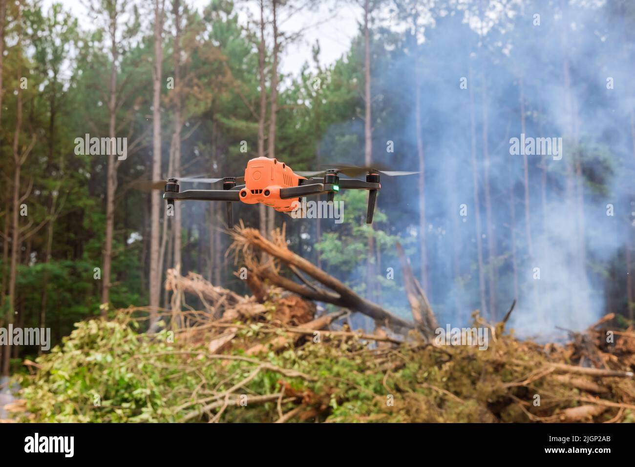 With the help of drones, the fire services track the fire into the ...