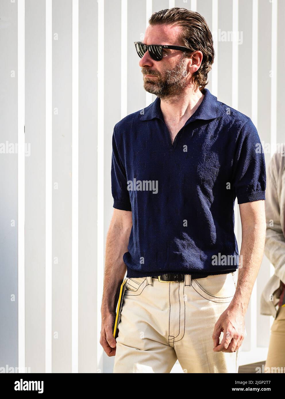 MILAN, Italy- June 17 2022: Luca Roscini on the street in Milan Stock ...