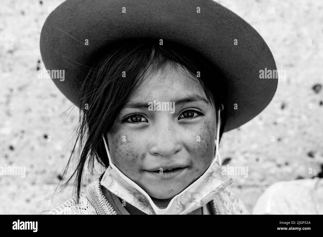 Peruvian girl child Black and White Stock Photos & Images - Alamy