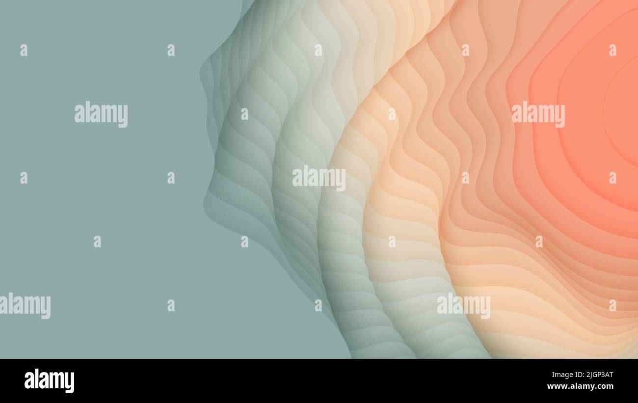 Colorful paper layers. 3D abstract gradient papercut. Colorful origami ...