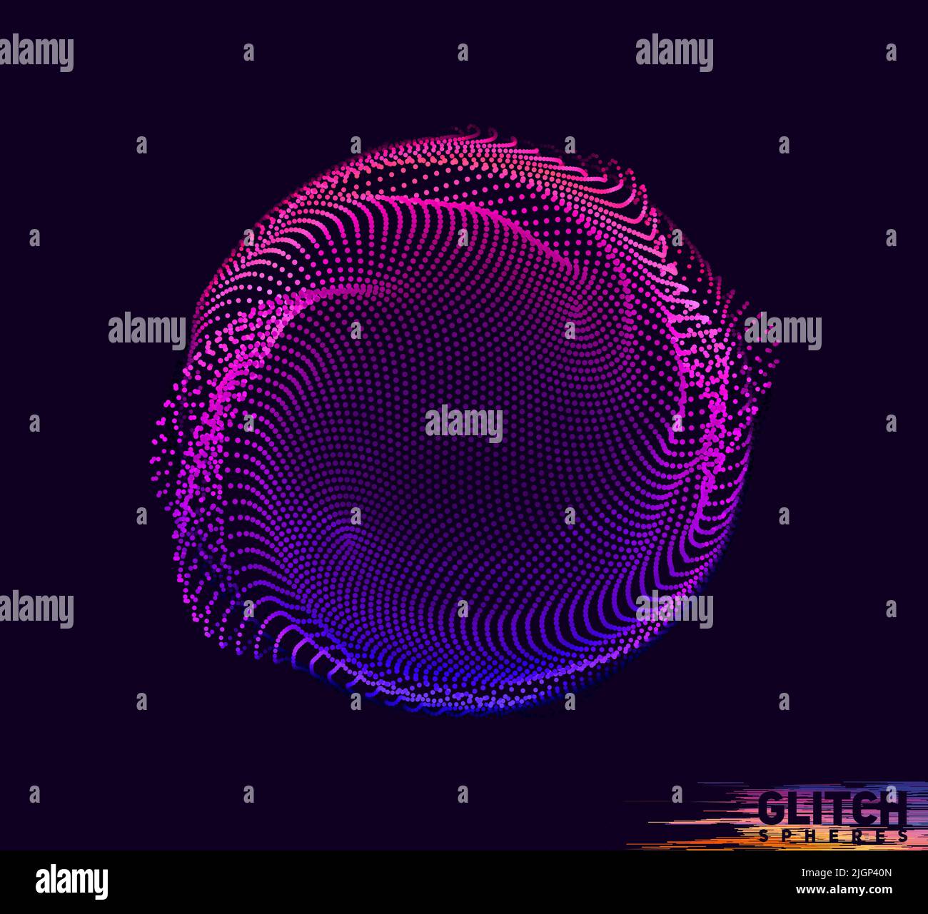 Abstract vector colorful mesh on dark background. Futuristic style card ...