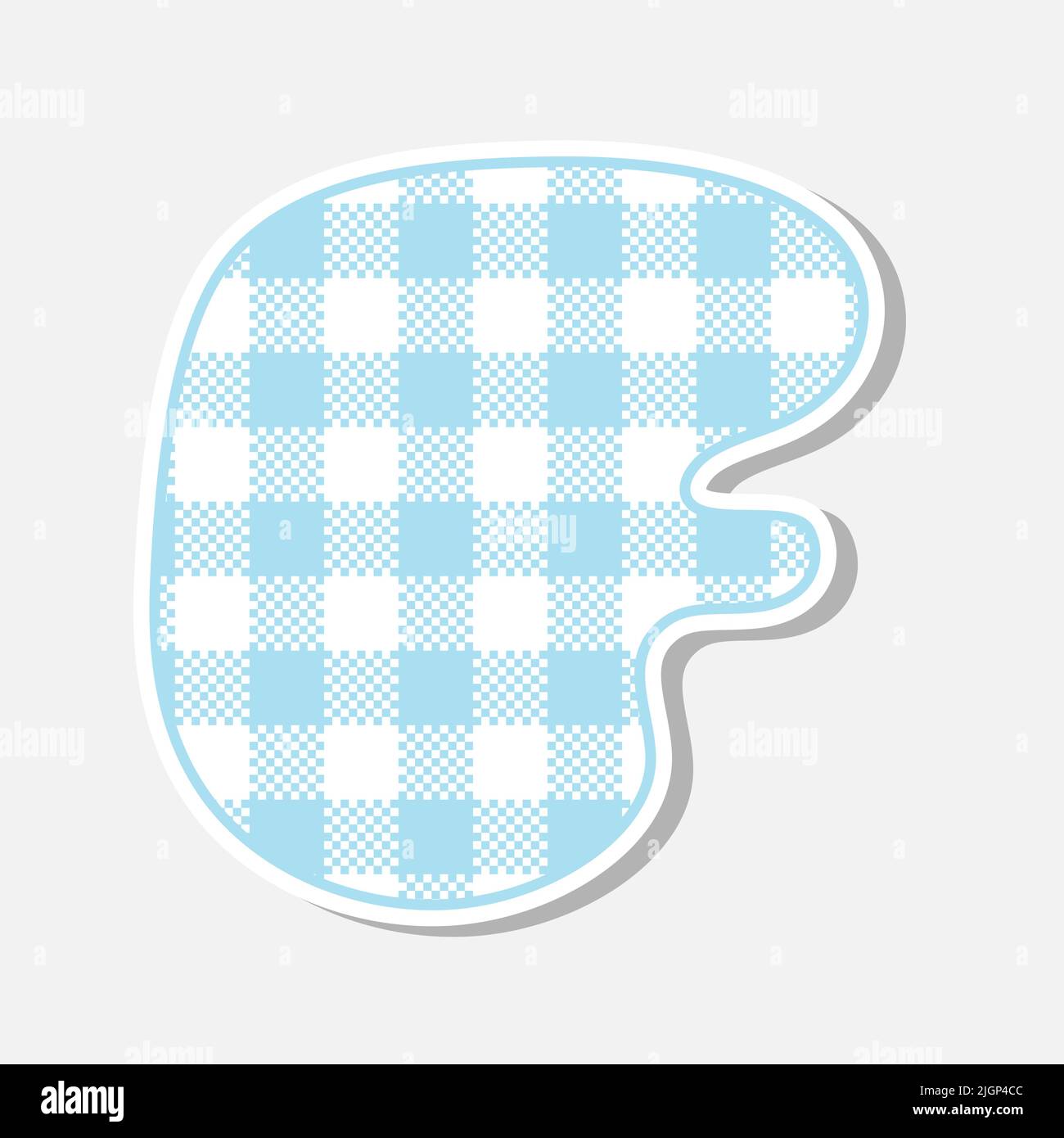 Patchwork hand drawn textile font. Cute textile font for scrapbook or ...