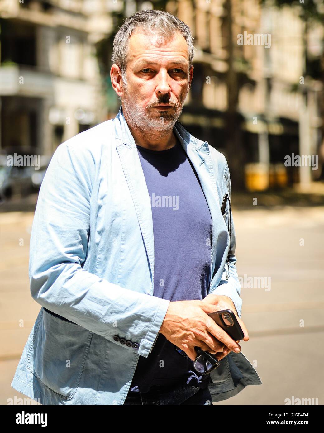 MILAN, Italy- June 18 2022: Nick Sullivan on the street in Milan Stock ...