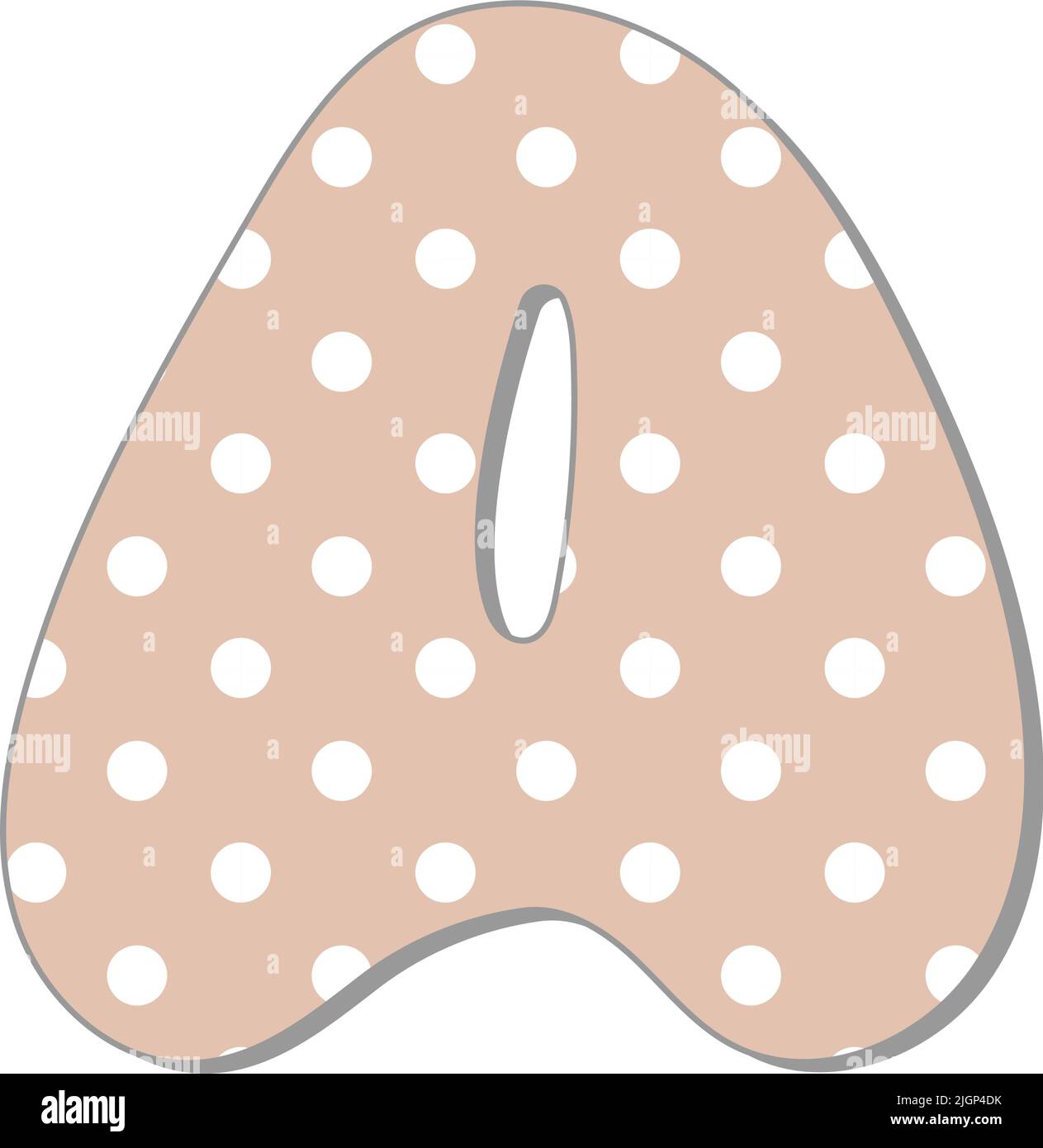 Polka dot letter.Pastel boho polka dots font. Hand drawn letter design ...