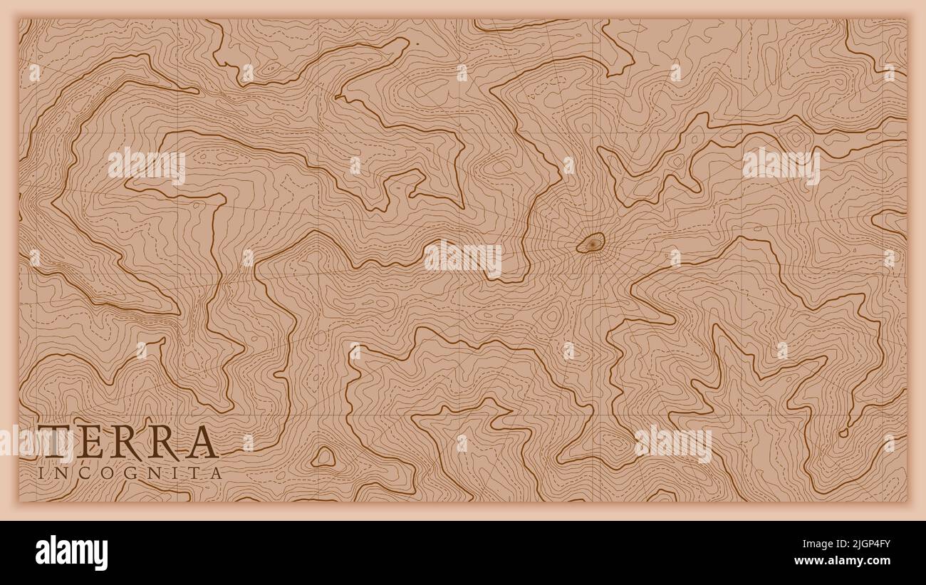 Ancient abstract earth relief old map. Generated conceptual vector ...