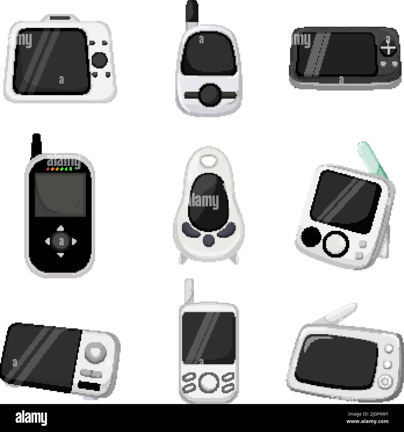 baby monitor set cartoon vector illustration Stock Vector Image & Art ...