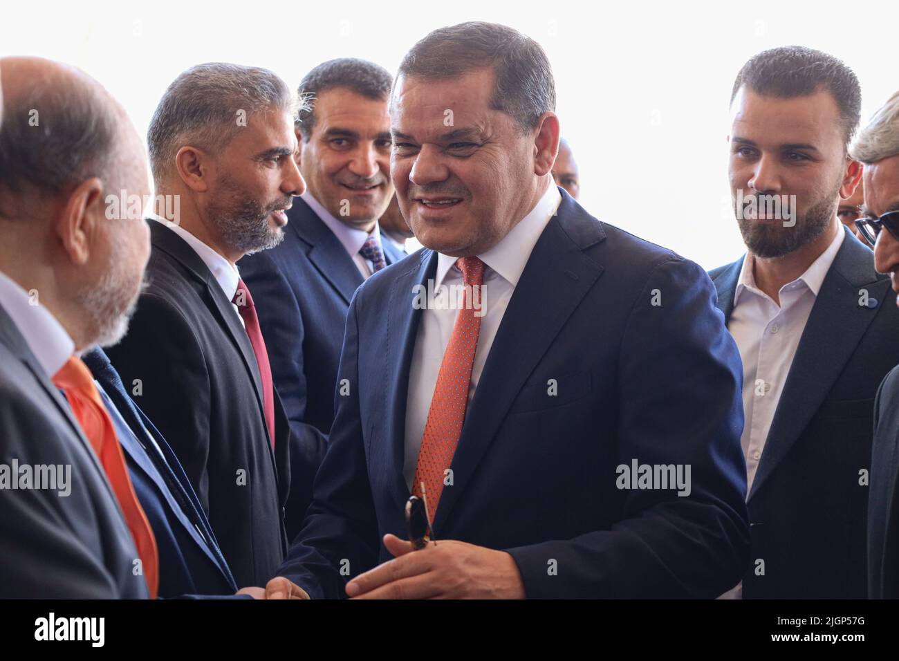 Libyan Prime Minister, Abdel Hamid Dabaiba attends the meeting of the ...