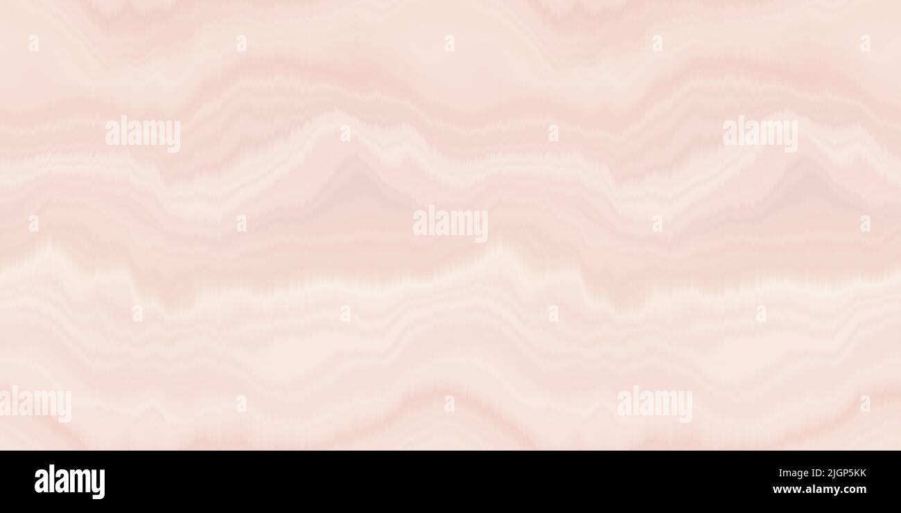 Soft wavy tie dye stripe seamless border pattern. Pink white organic ...