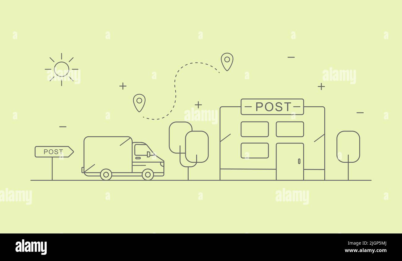 Map truck package icon delivery hi-res stock photography and images - Alamy