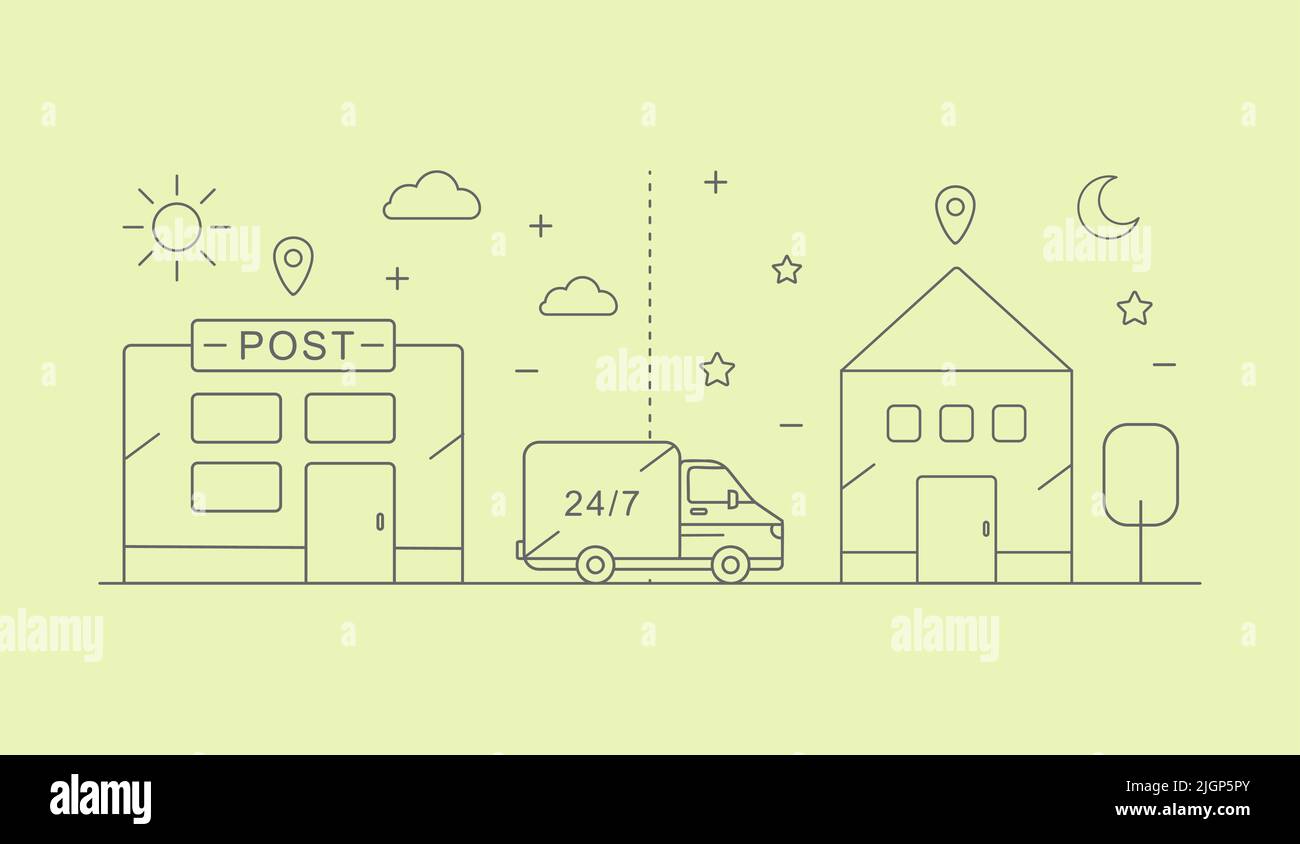 Order parcel icon outline Stock Vector Images - Alamy