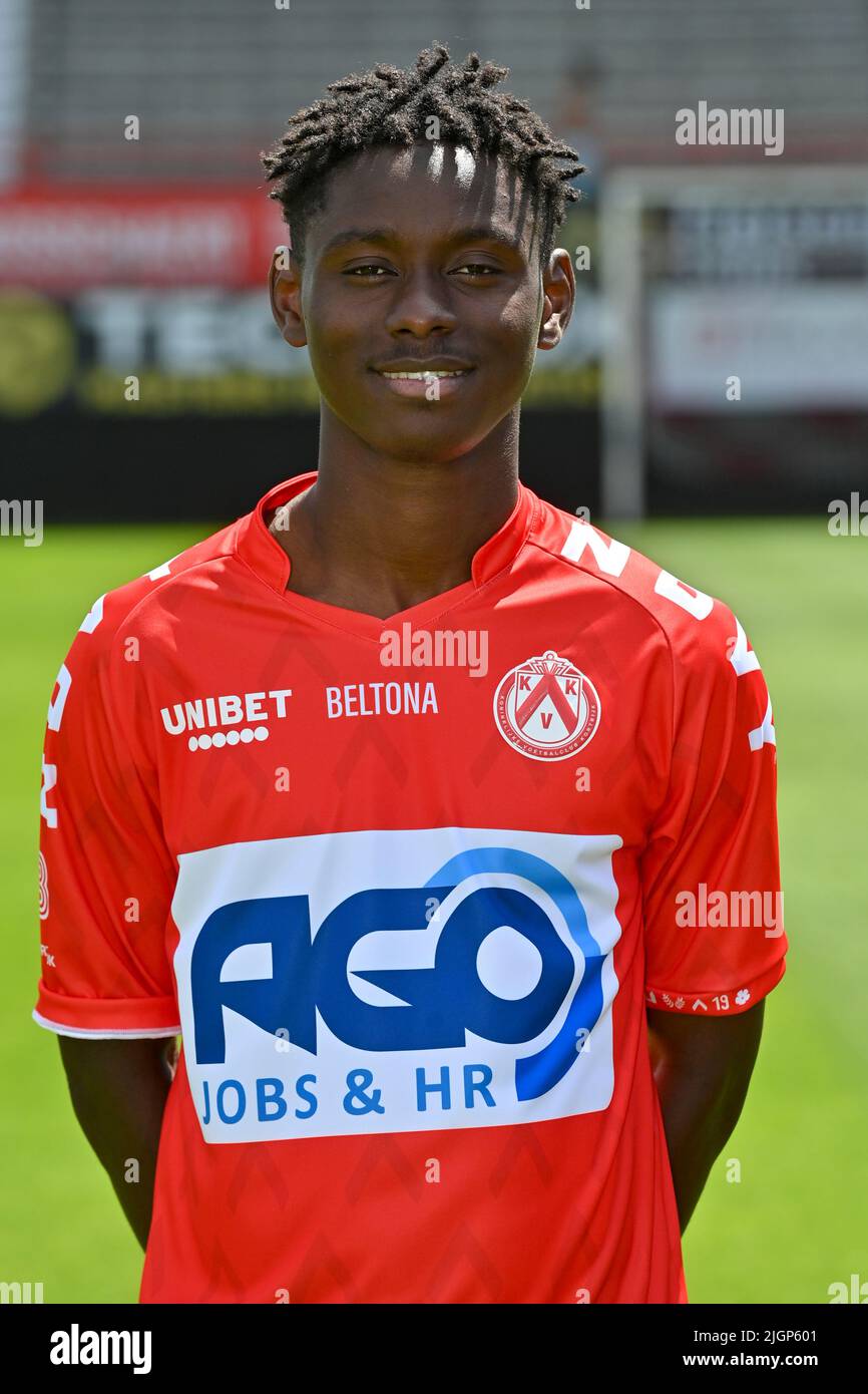 Kortijk's Habib Keita poses for the photographer at the 2022-2023 ...