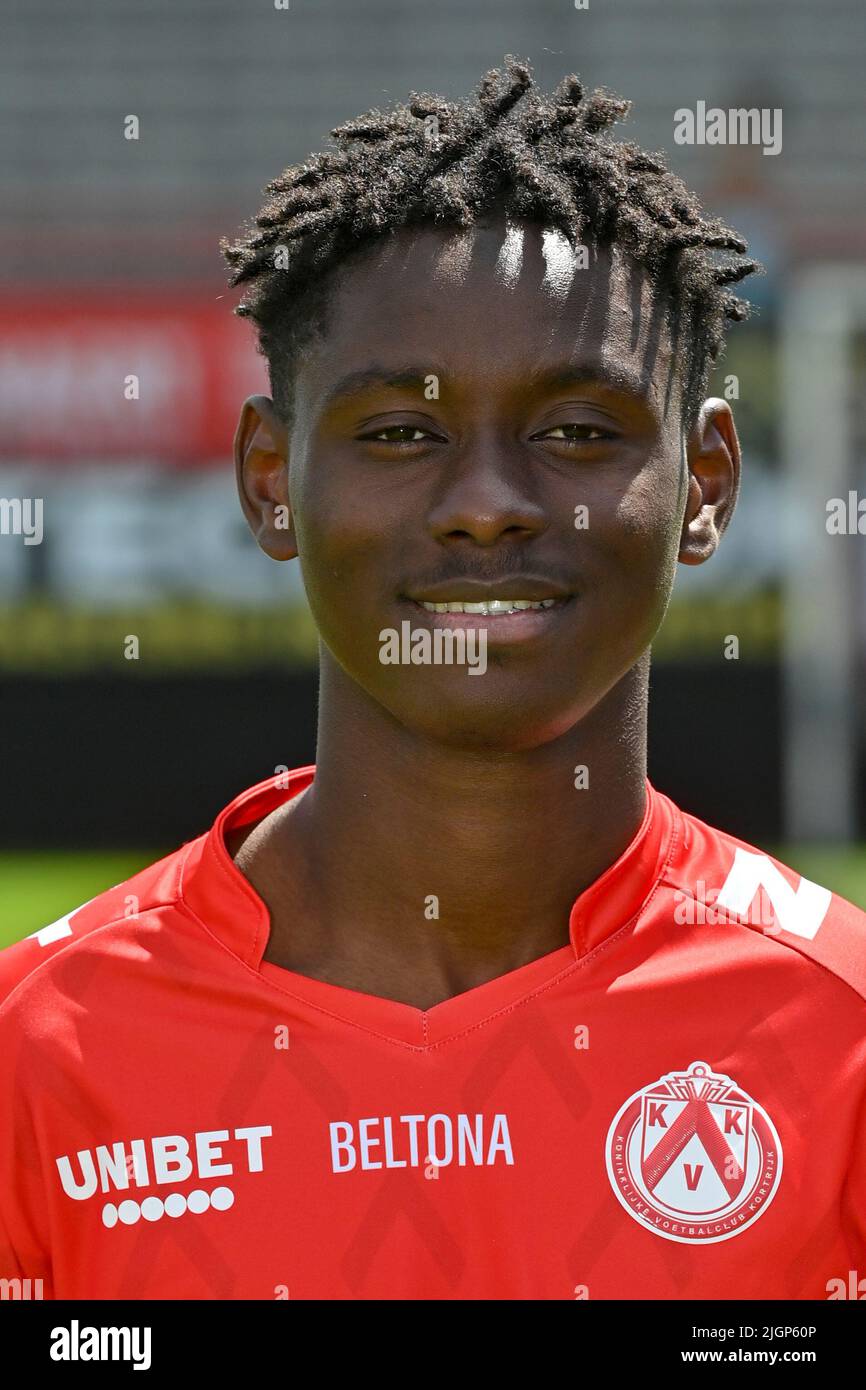 Kortijk's Habib Keita poses for the photographer at the 2022-2023 ...