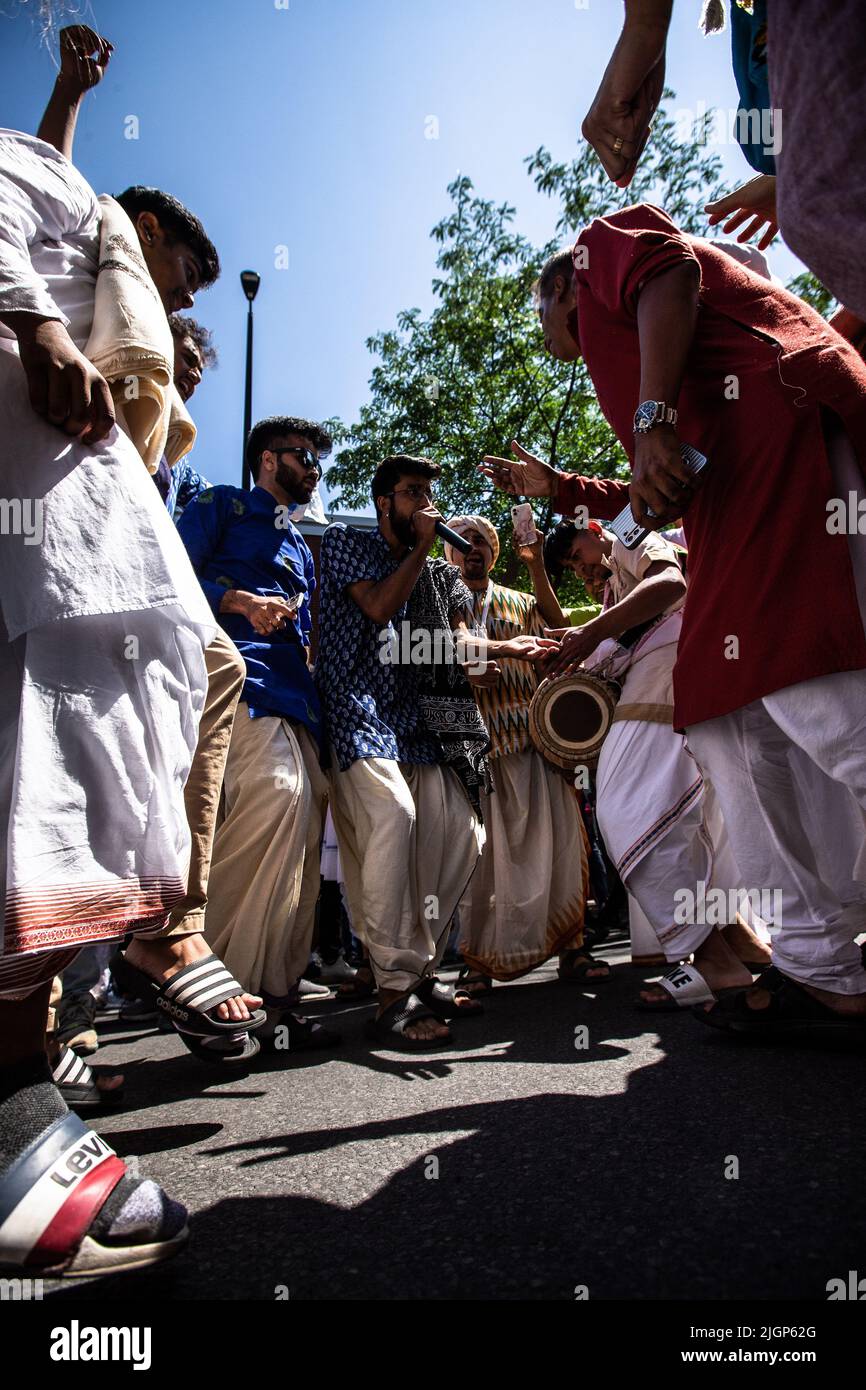 Devotees dance during the celebration Stock Photo - Alamy