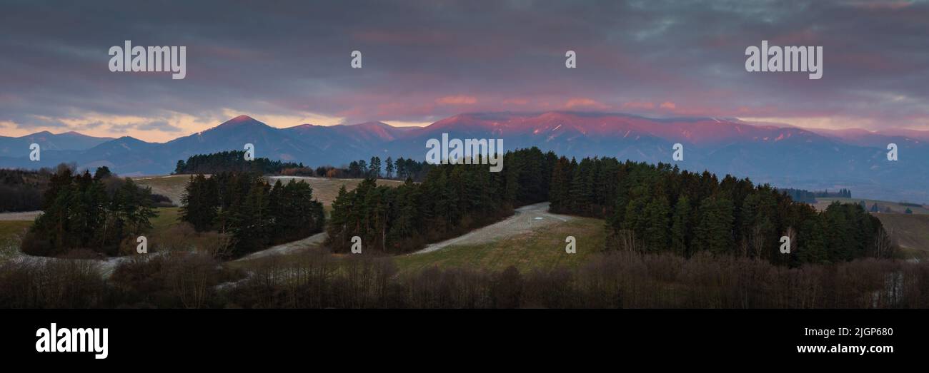 View of Mala Fatra mountain range, Slovakia Stock Photo - Alamy