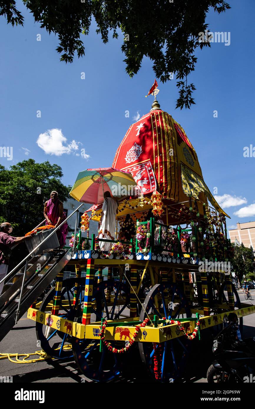 The main float cart seen during the celebration Stock Photo - Alamy