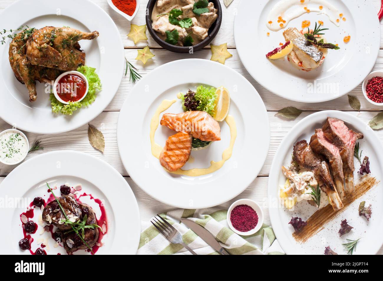 Flat lay gourmet party hi-res stock photography and images - Alamy