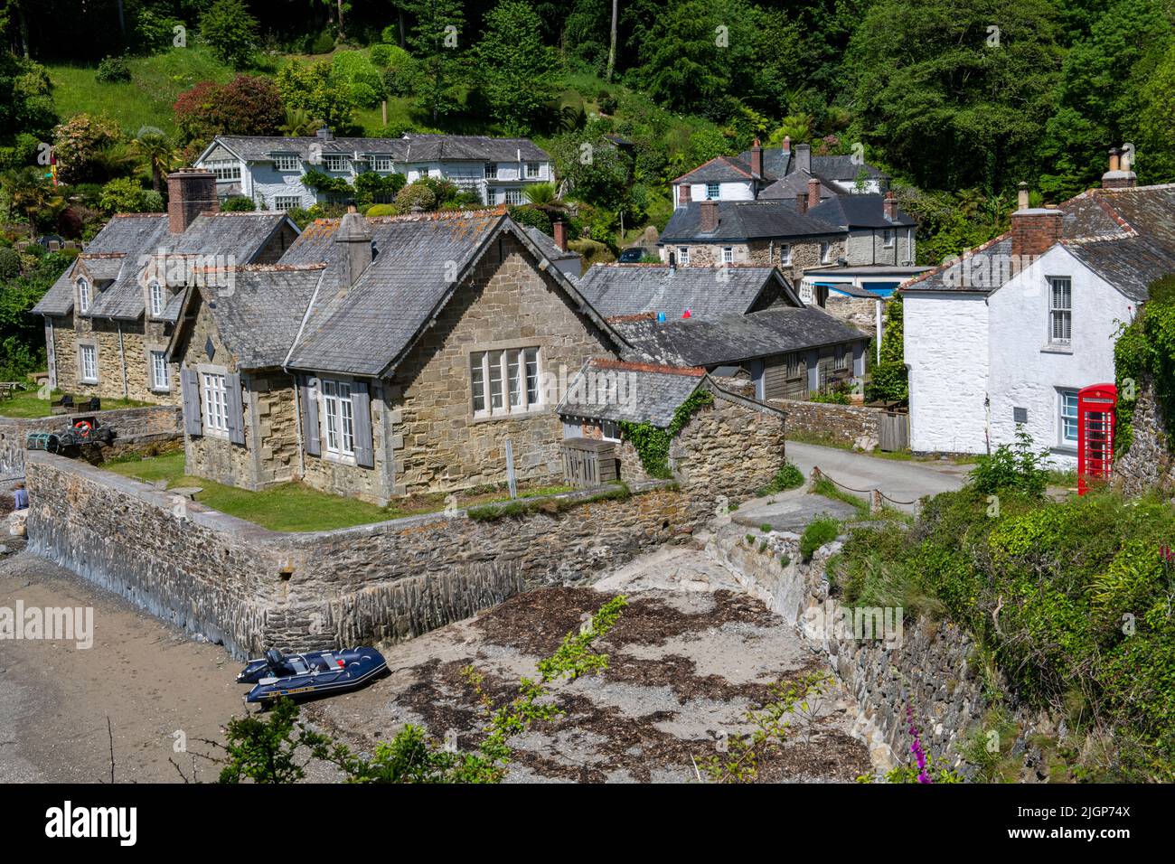 The small, unspoilt fishing hamlet of Durgan near Falmouth on the north ...