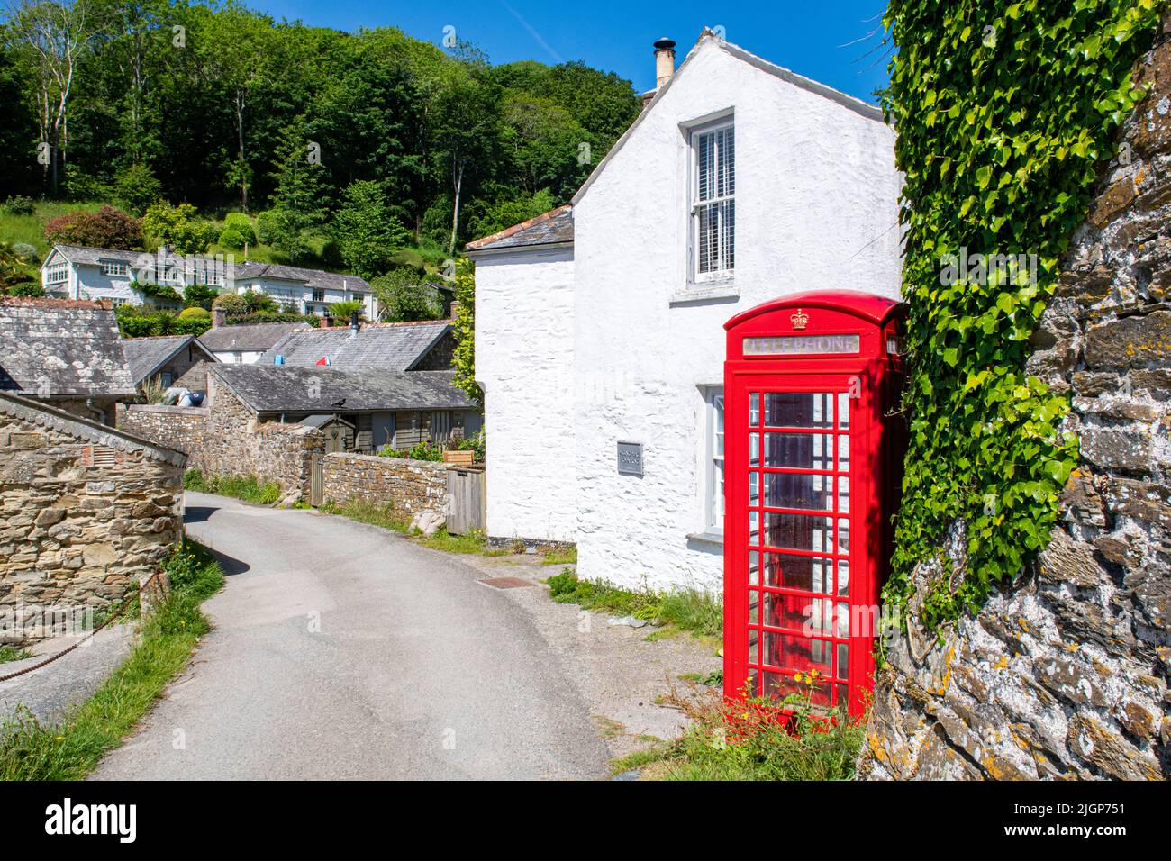 The small, unspoilt fishing hamlet of Durgan near Falmouth on the north ...