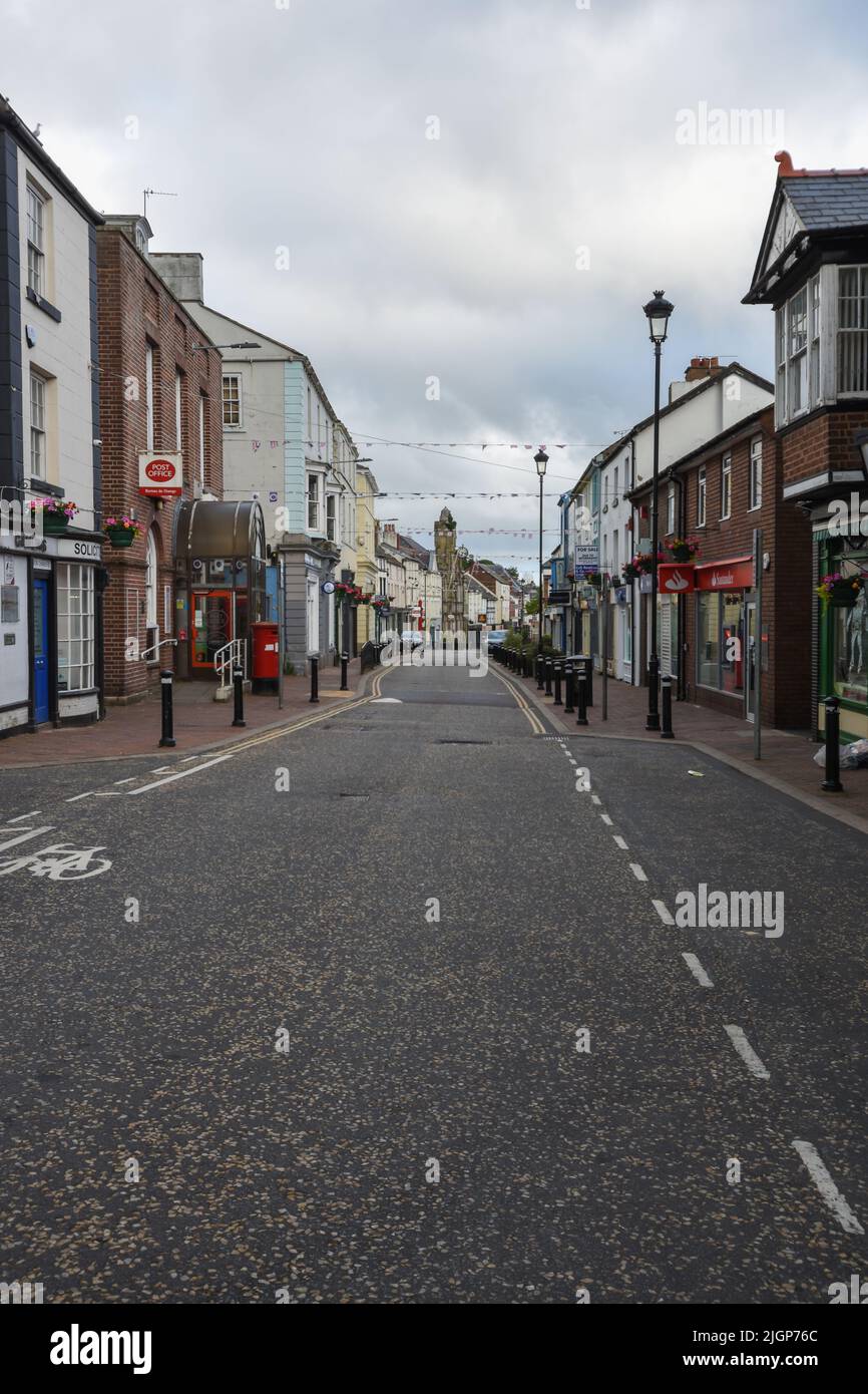 Holywell, UK: Jun 19, 2022: A general street scene view of High Street ...