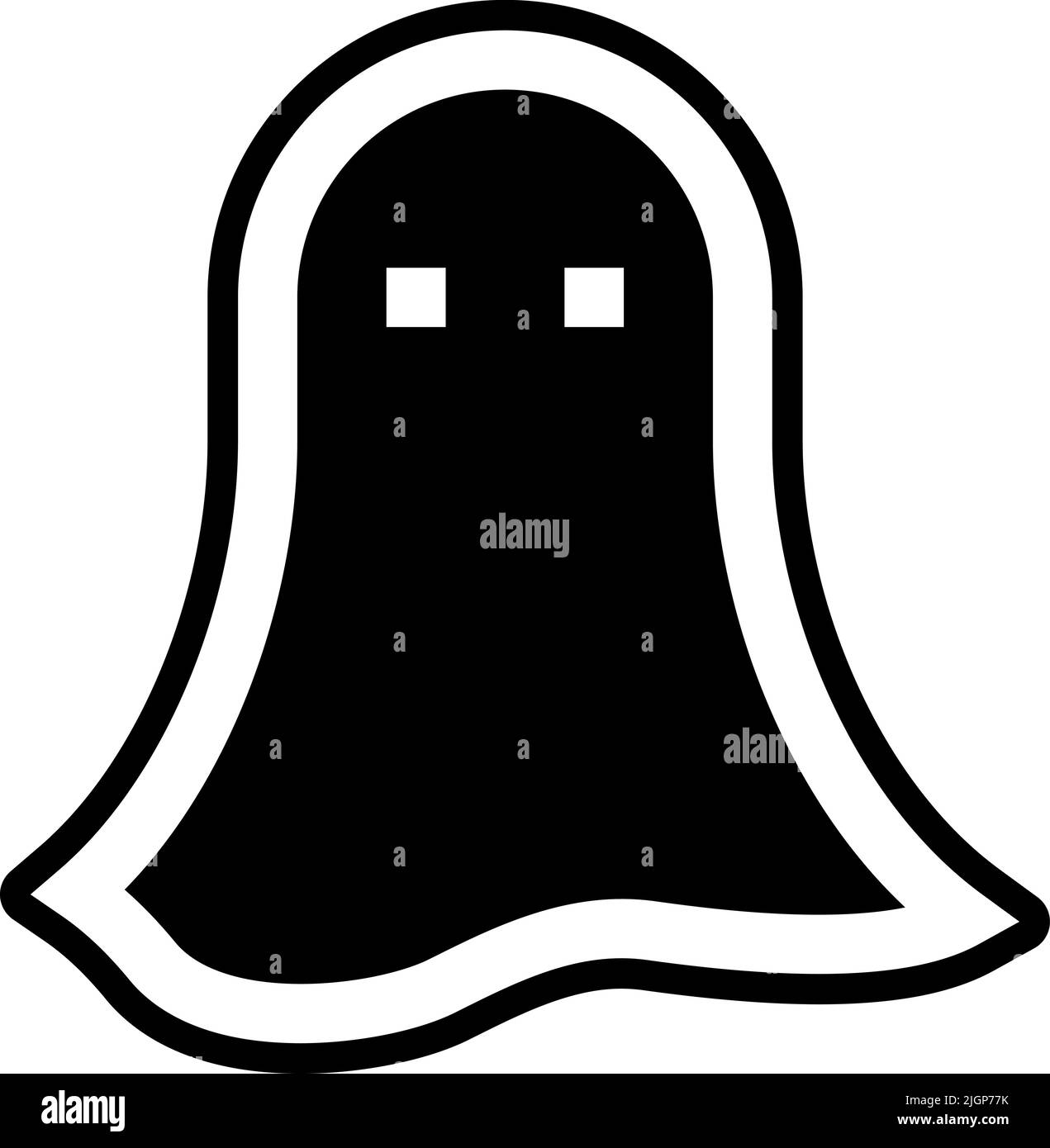 Halloween ghost glyph icon Stock Vector Images - Alamy