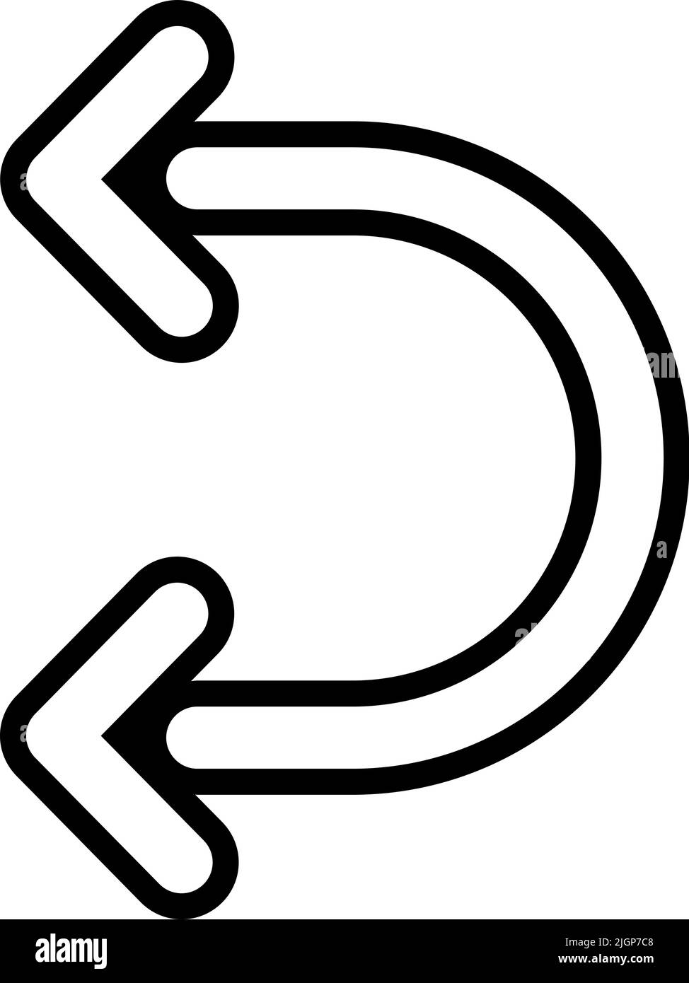 Arrows back icon Stock Vector Image & Art - Alamy