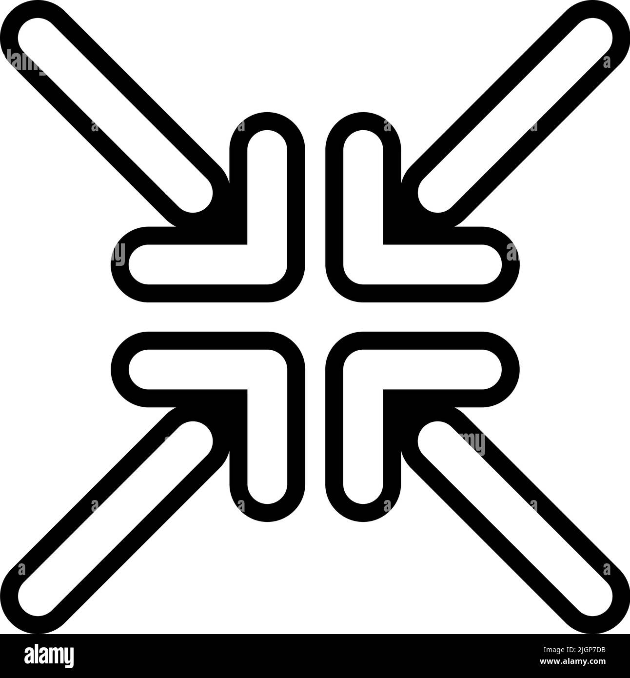 Arrows reduce icon Stock Vector Image & Art - Alamy