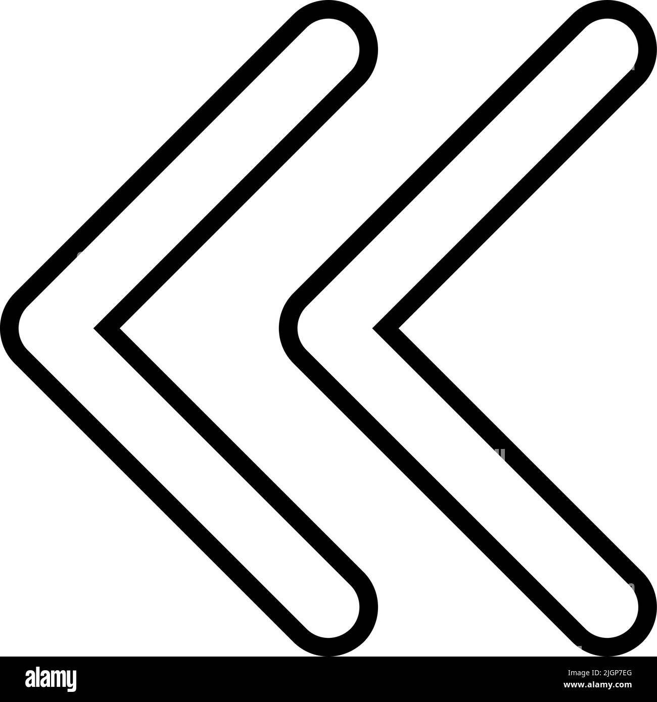 Arrows rewind icon Stock Vector Image & Art - Alamy